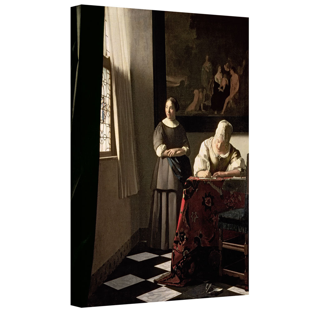 ArtWall 'Lady Writing a Letter with Her Maid' by Johannes Vermeer ...
