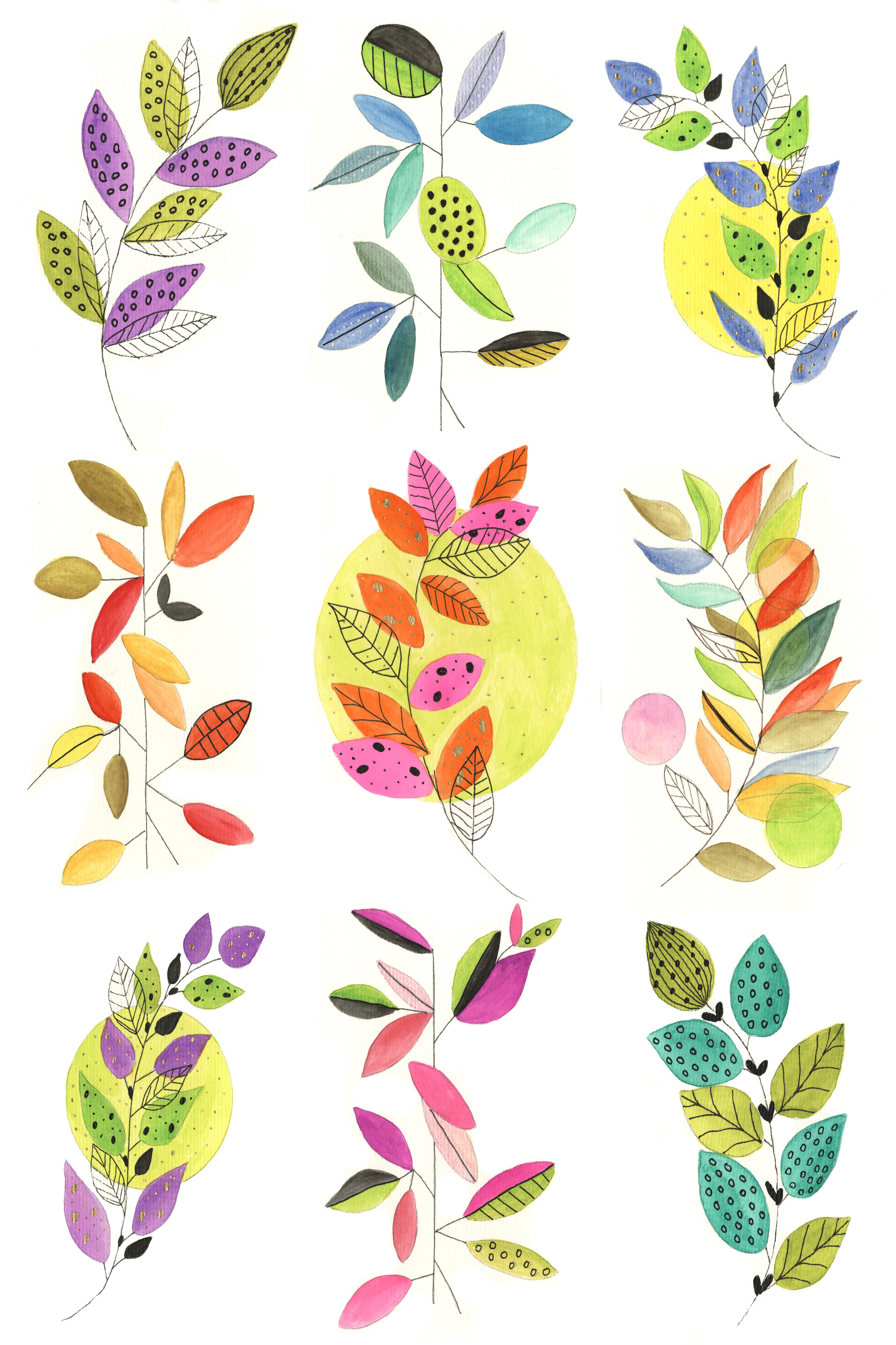 Winston Porter Lavarius Leaf Impressions Grid | Wayfair