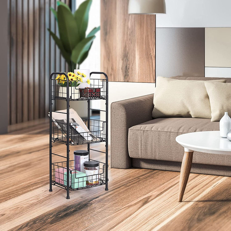 Rebrilliant Lilliani 11.02'' W Metal Storage Rack | Wayfair