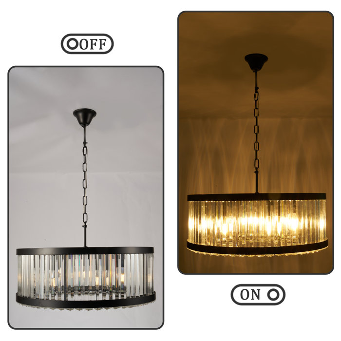 Mercer41 Tyesa 6 - Light Dimmable Drum Chandelier | Wayfair