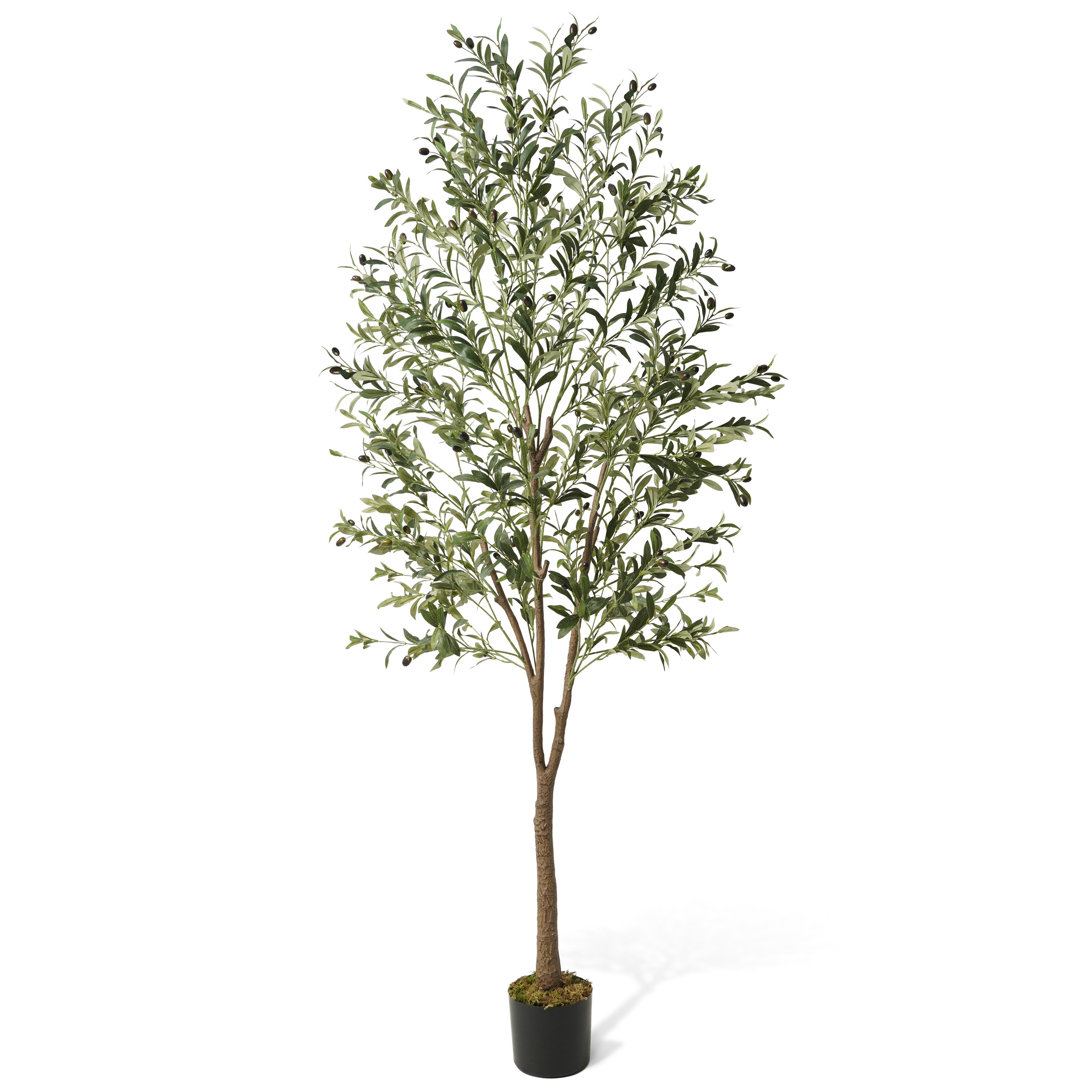 CAPHAUS Artificial Olive Tree with Fruit, Fake Potted Topiary Tree with ...