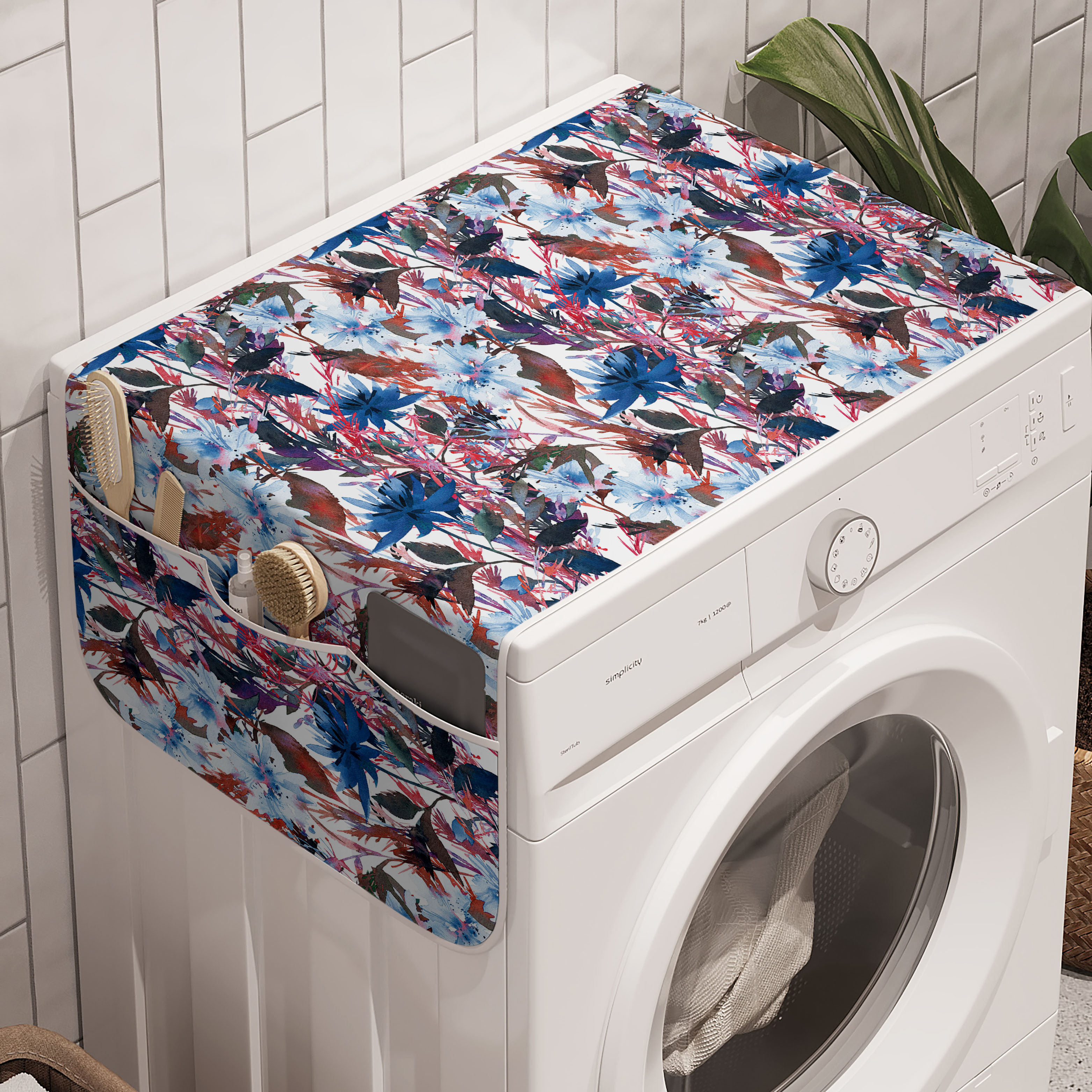 East Urban Home Dreamy Floral Washing Machine Organizer Pack of 2 47" x ...