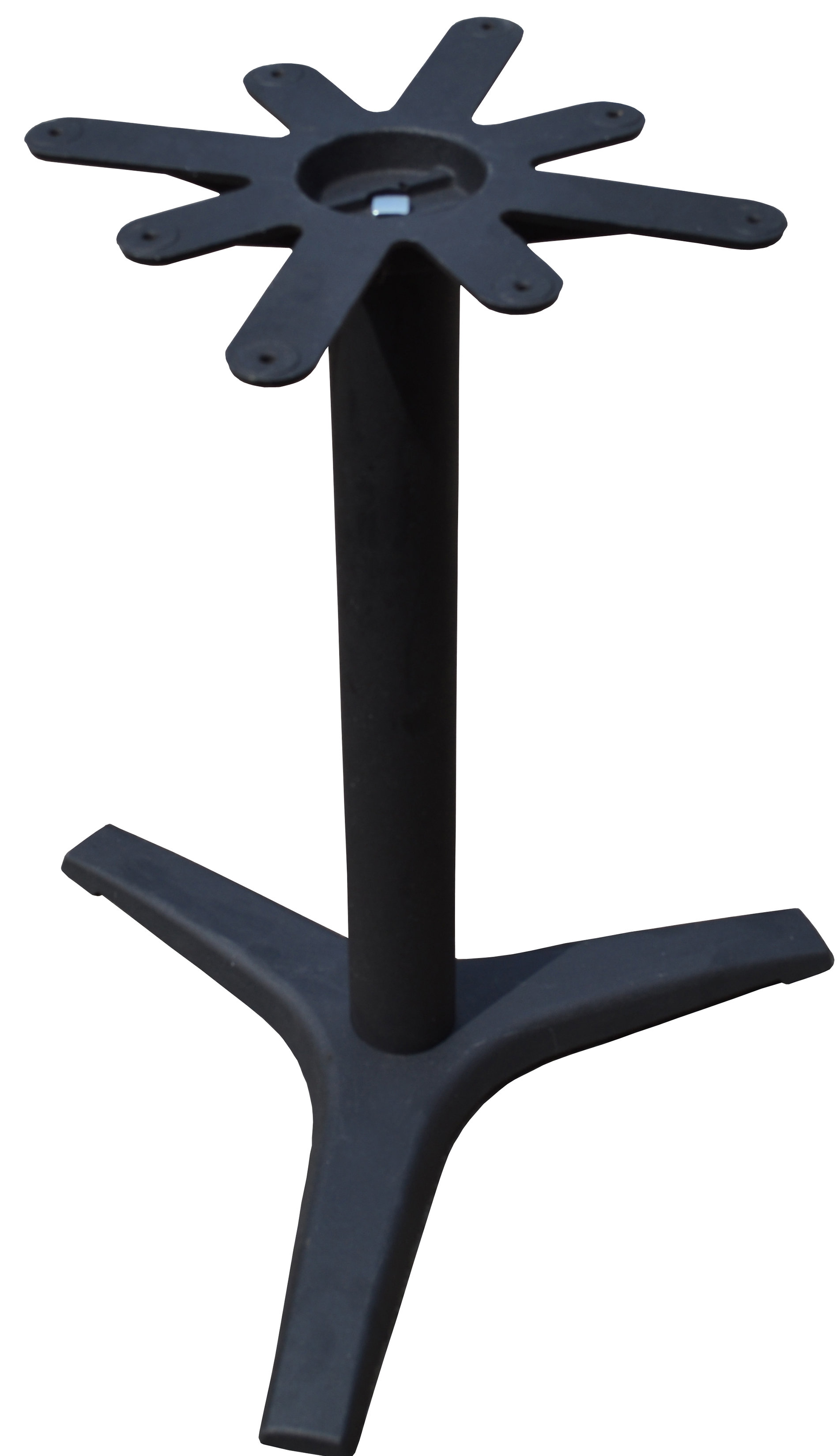 JI Bases 27" 3 Prong Cast Iron Dining Height Pedestal Table Base with ...