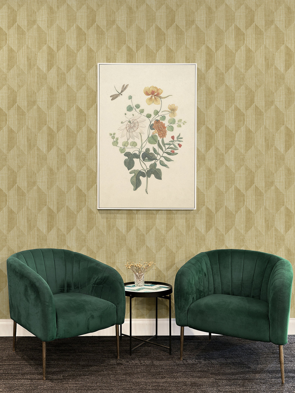 Seabrook Designs Metallic Greige Alisa Hexagon Geometric Unpasted ...