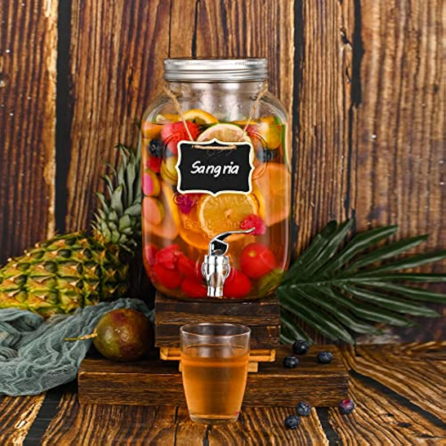 Mint Pantry® 1 Gallon Glass Drink Dispensers For Parties,2 Pack ...