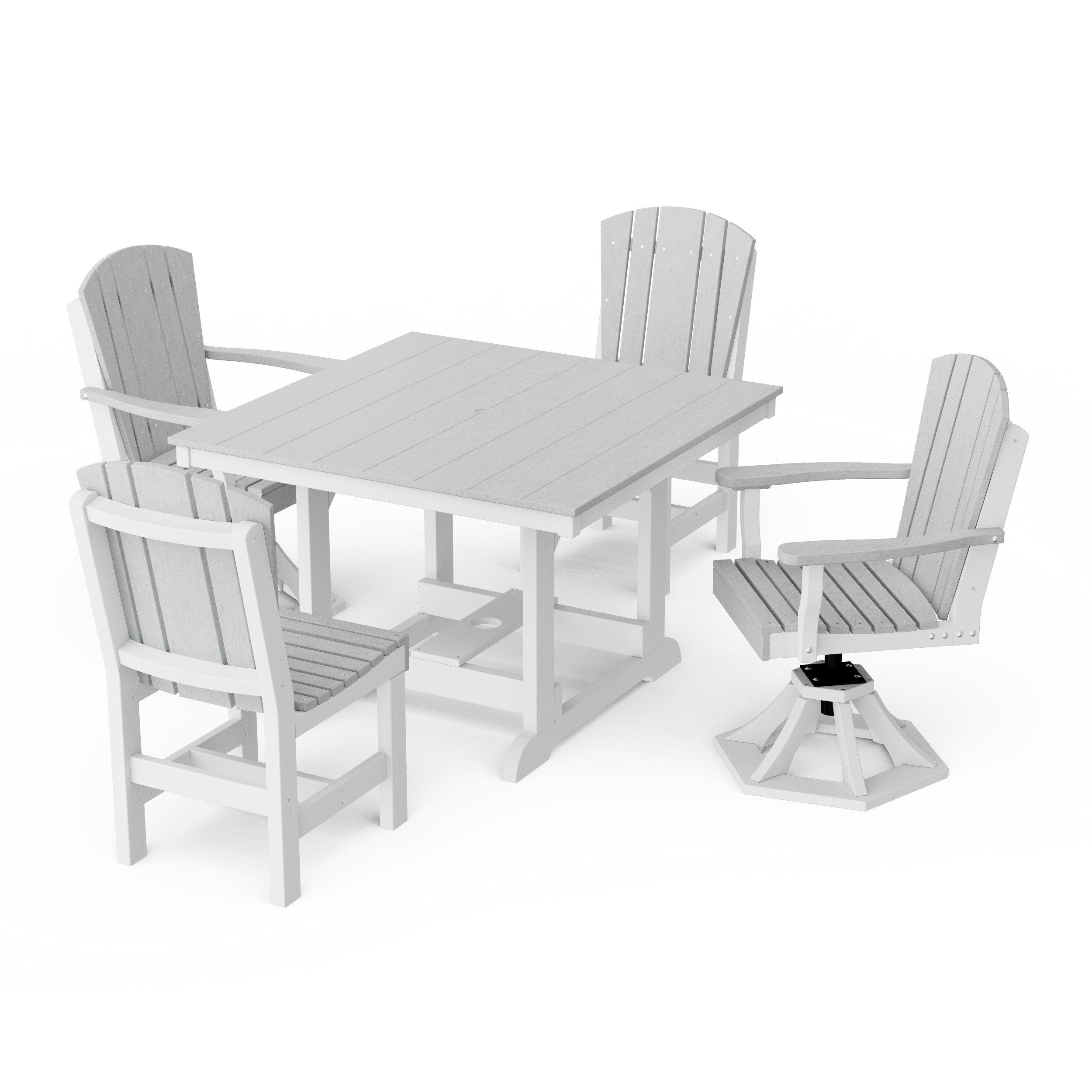 Wildridge Heritage 5-Piece Dining Set With Swivel Chairs | Wayfair