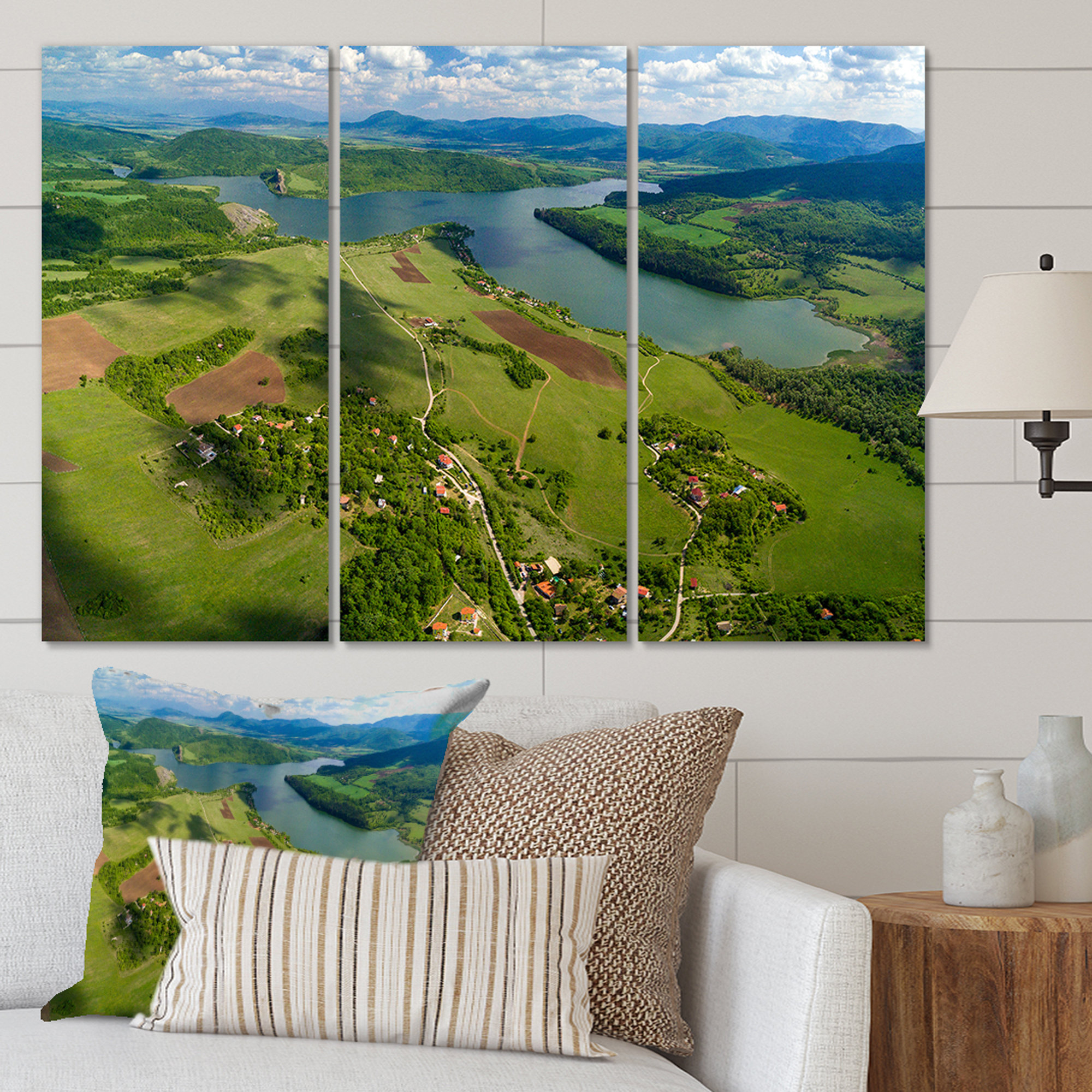Winston Porter Aerial View Of The Alabama River I - Landscapes Canvas ...