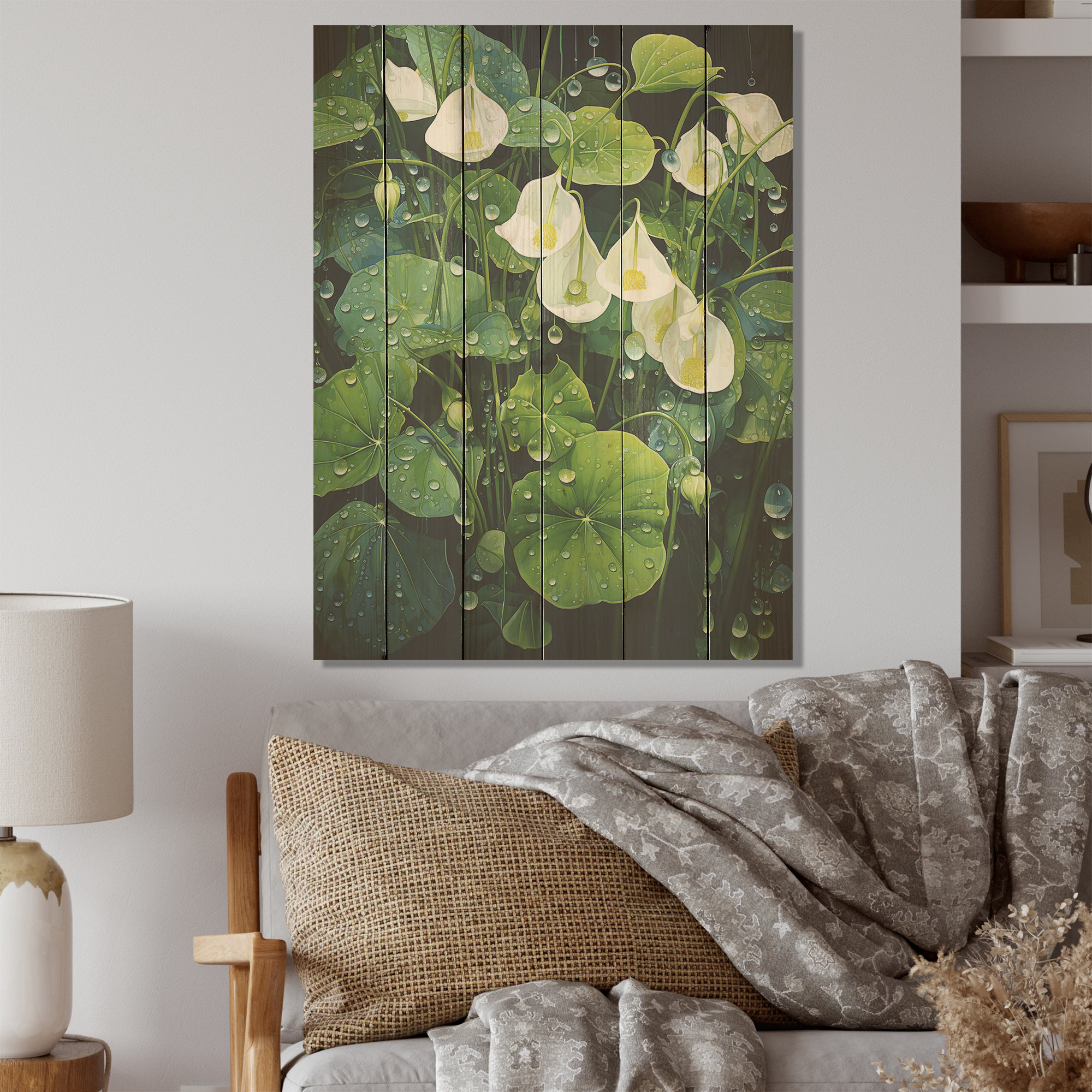 Lark Manor™ Meticulously Bellflower Plants - Plants Wood Art On Natural ...