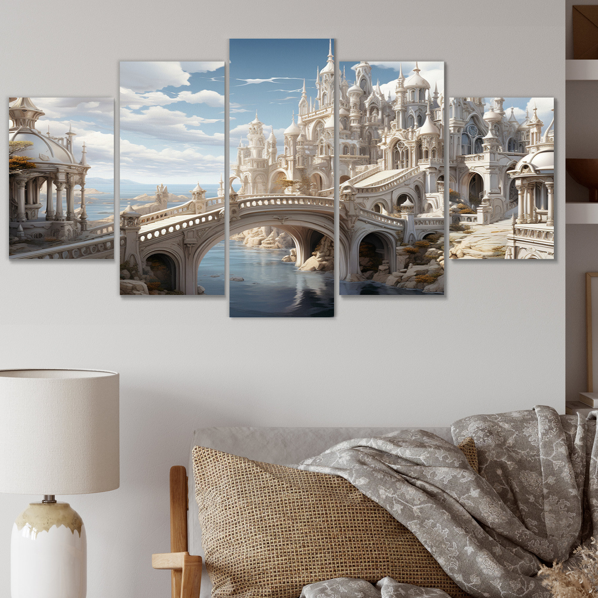 Winston Porter Beige Bridge Ethereal Passage I - Architecture Wall Art ...