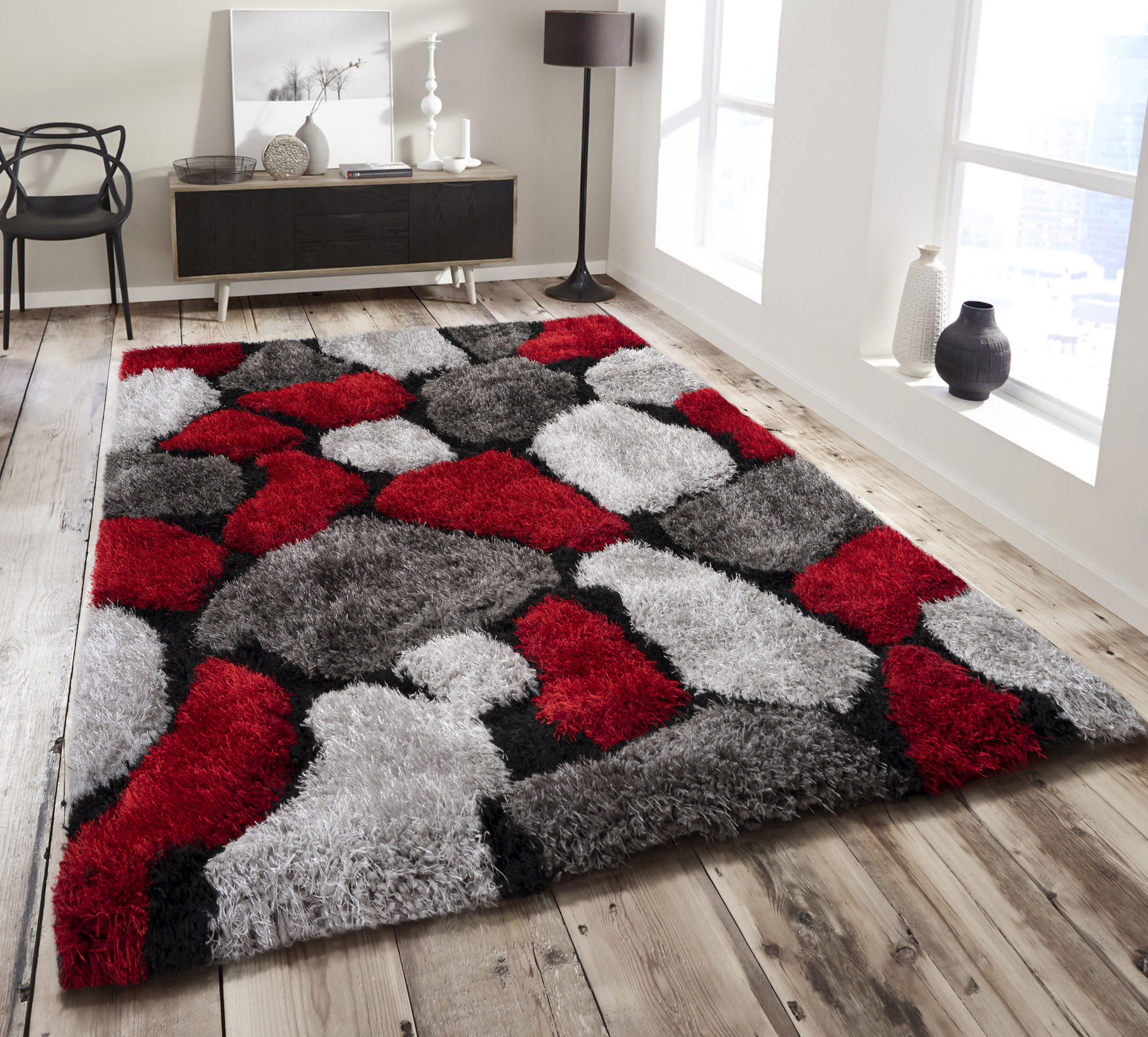 Fairmont Park Horine Pebbles Red Rug | Wayfair.co.uk