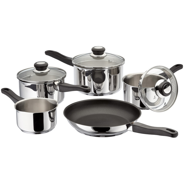 Judge Vista 5 Piece Stainless Steel Pan Set with Lids, 14/16/18/20cm ...