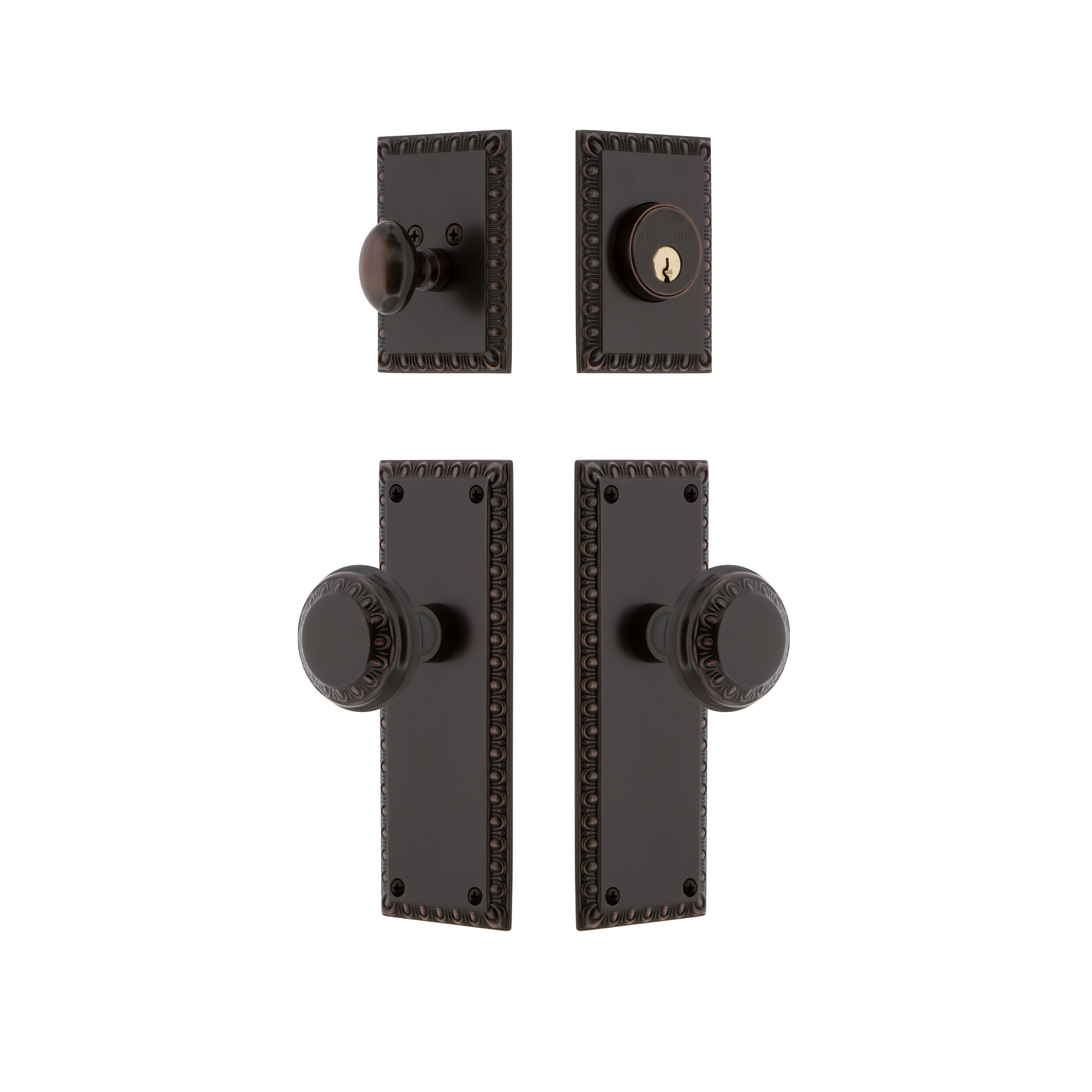 Nostalgic Warehouse Neoclassical Plate Entry Set with Neoclassical Knob ...