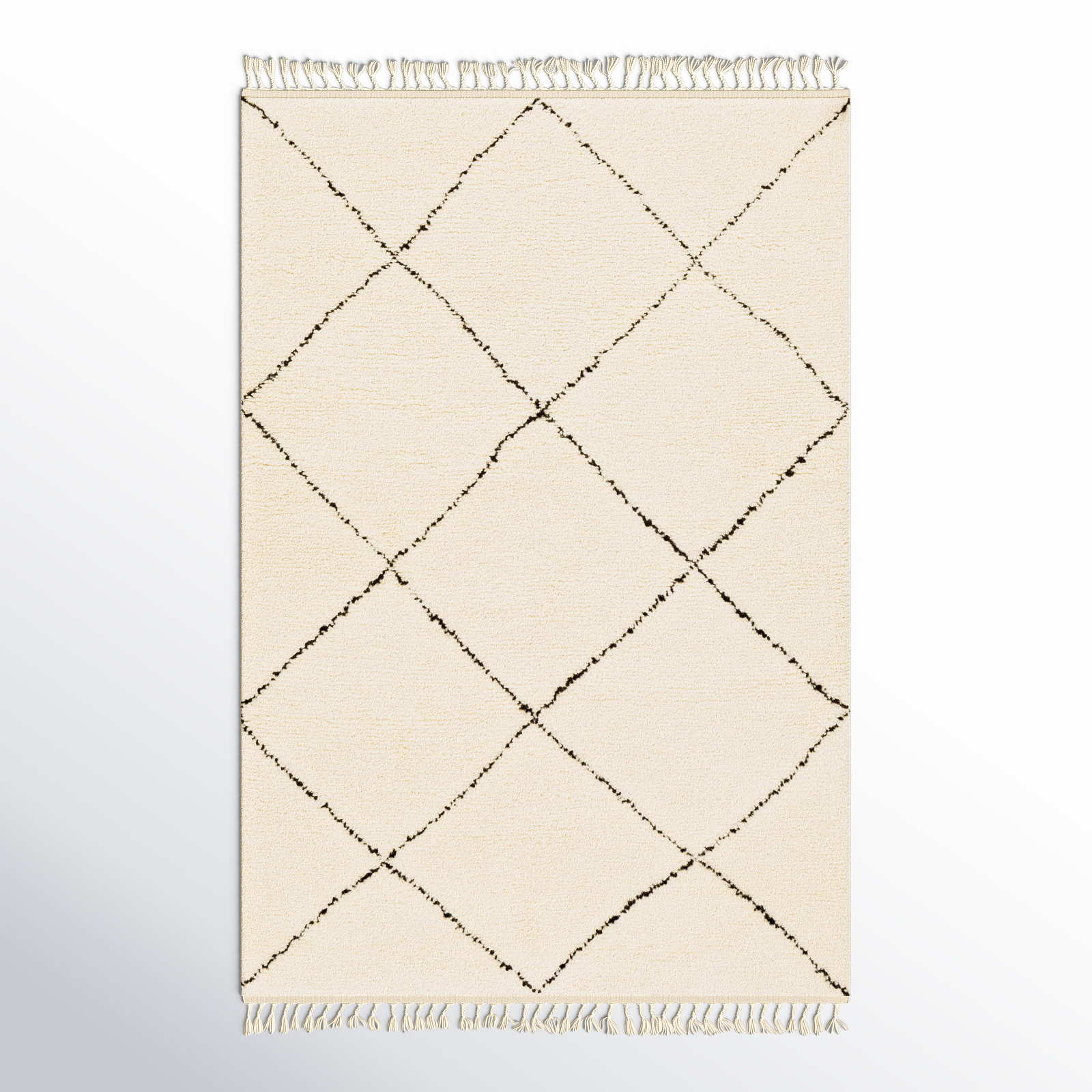 Corrigan Studio® Sartaaj Global Cream/Black Area Rug & Reviews | Wayfair