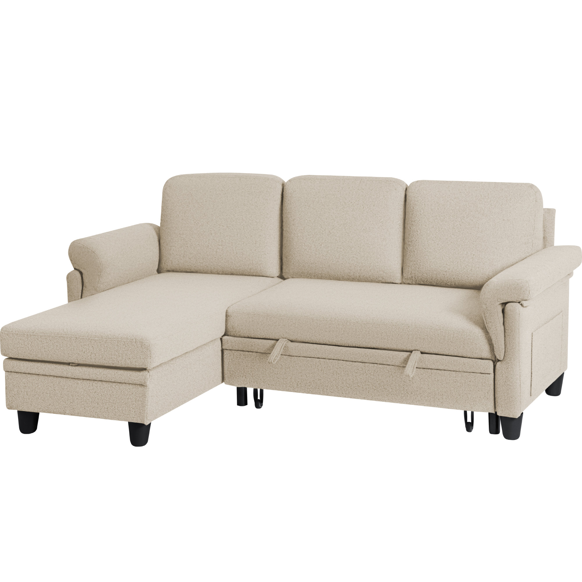 Latitude Run® Versatile Sectional Sofa Couch, Small Sleeper Sofa with ...
