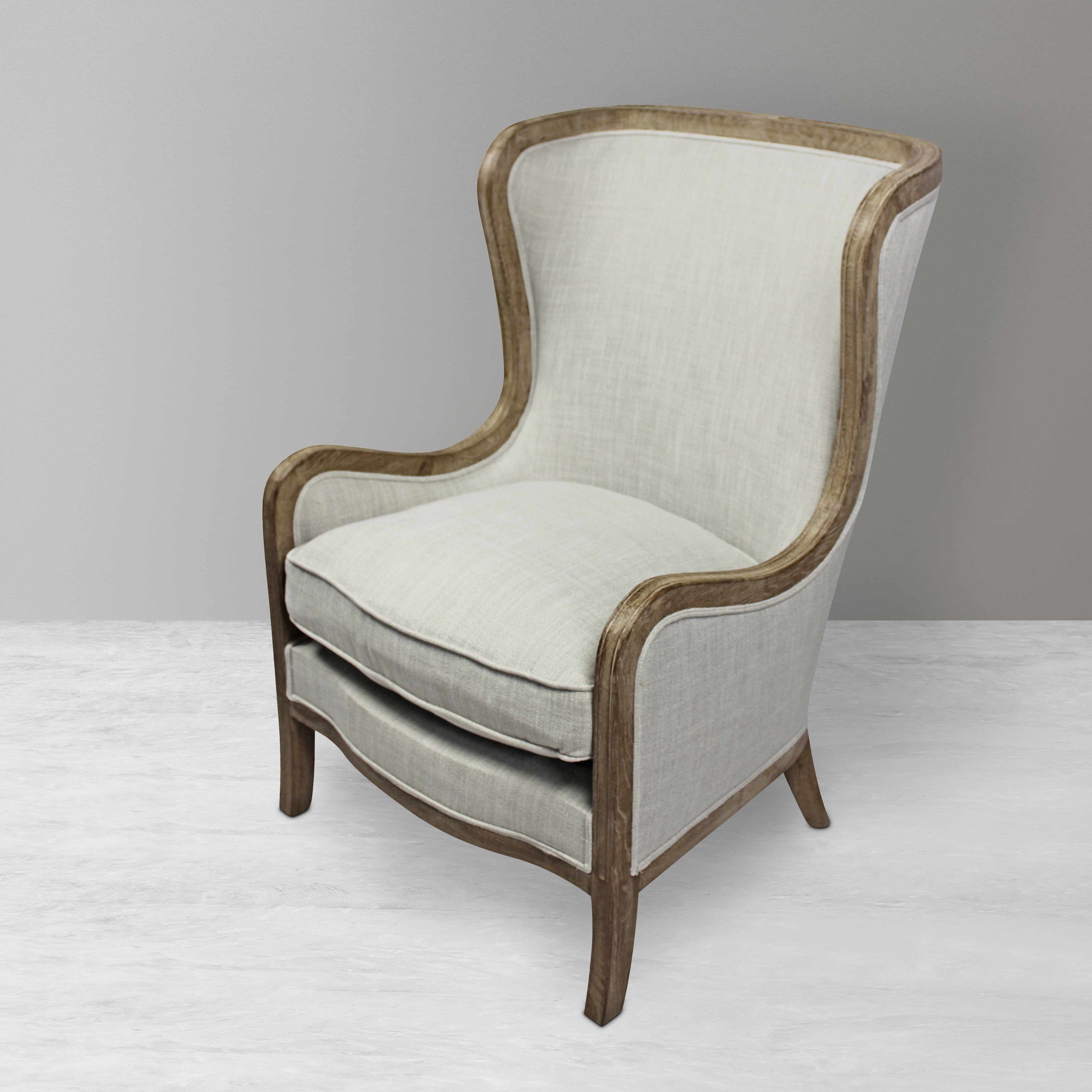 Canora Grey Wafford 29" Wide Polyester Wingback Chair | Wayfair