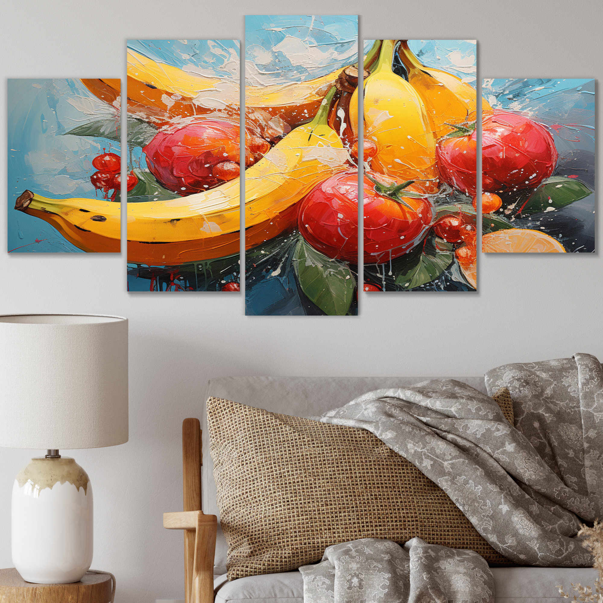 Ebern Designs Vibrant Fruit Harvest IV - Fruits Canvas Print - 5 Panels ...