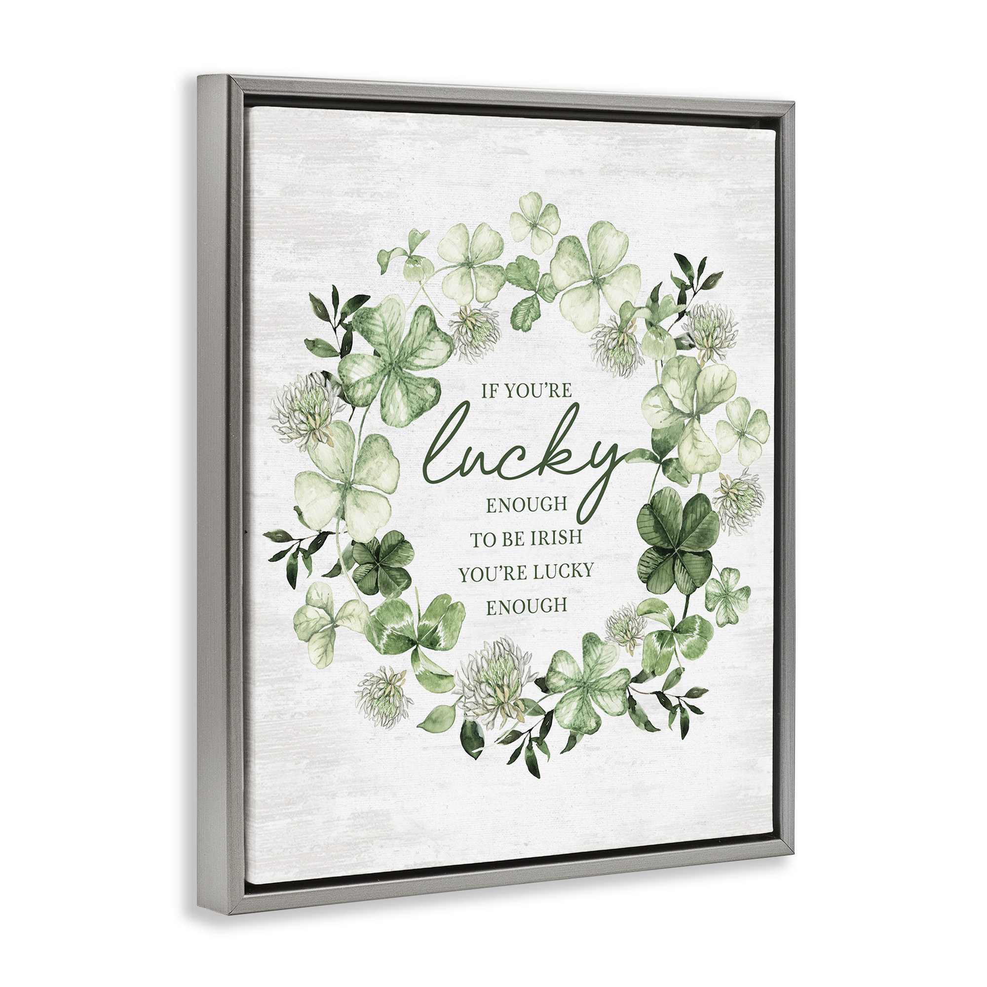 One Allium Way® Lucky To Be Irish Wreath Floating Frame, design by ...