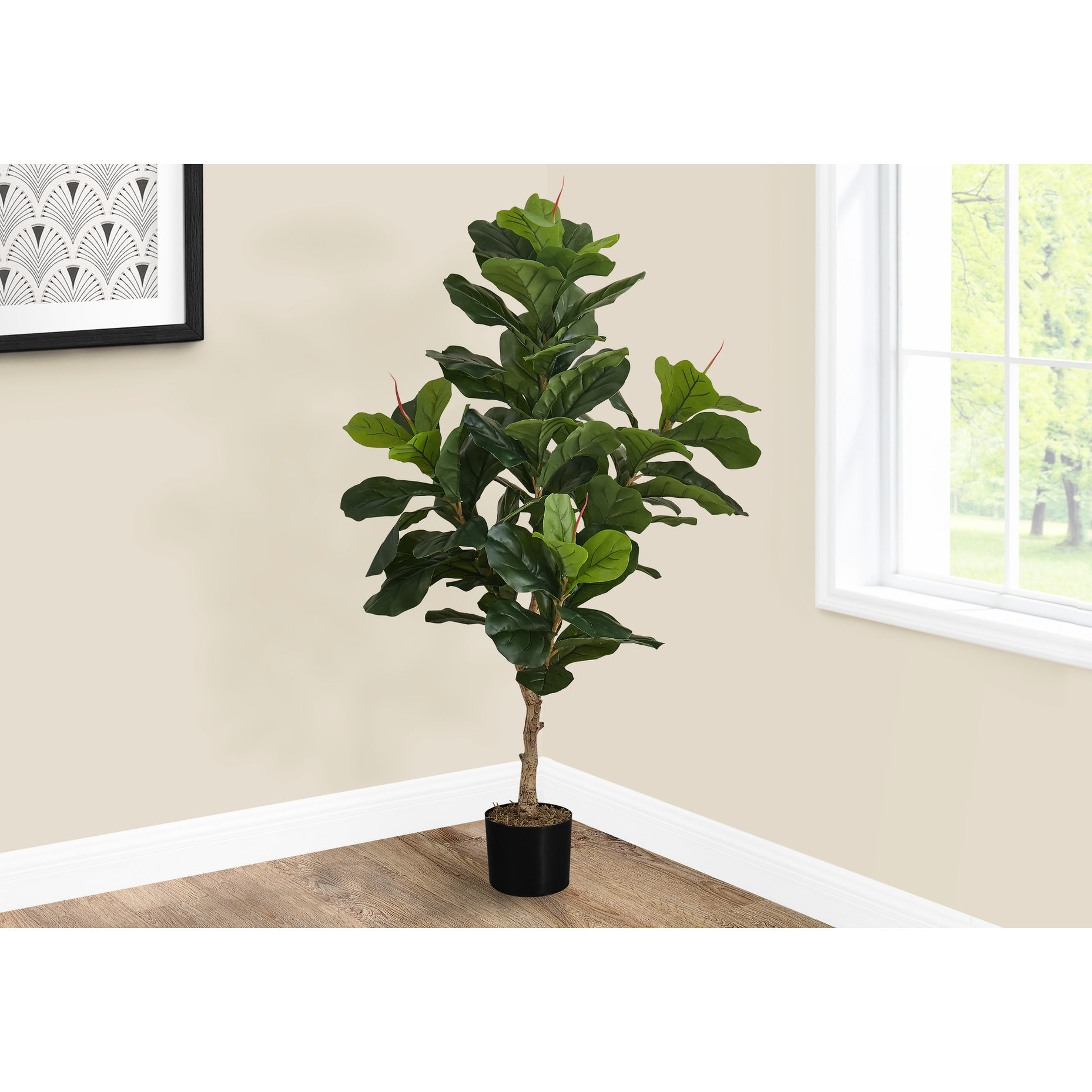 Primrue Artificial Indoor Fiddle - 47" Tall, Greenery, No Assembly ...
