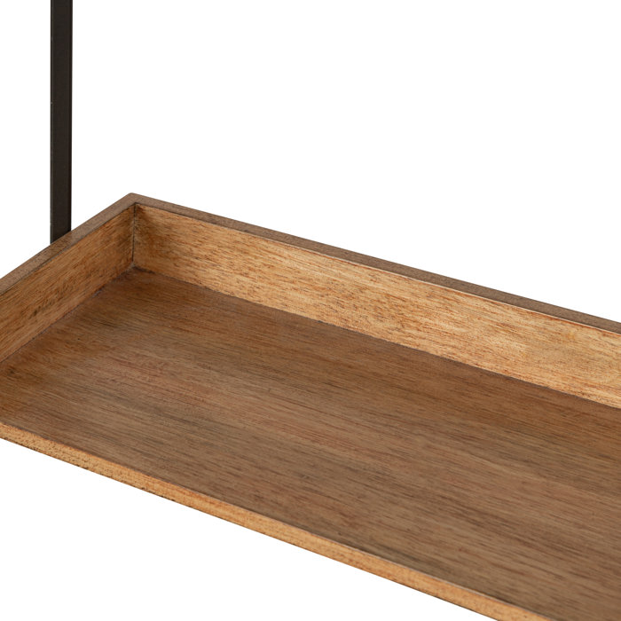 Steelside™ Beckett Rectangle Wall Mirror with Shelves | Wayfair