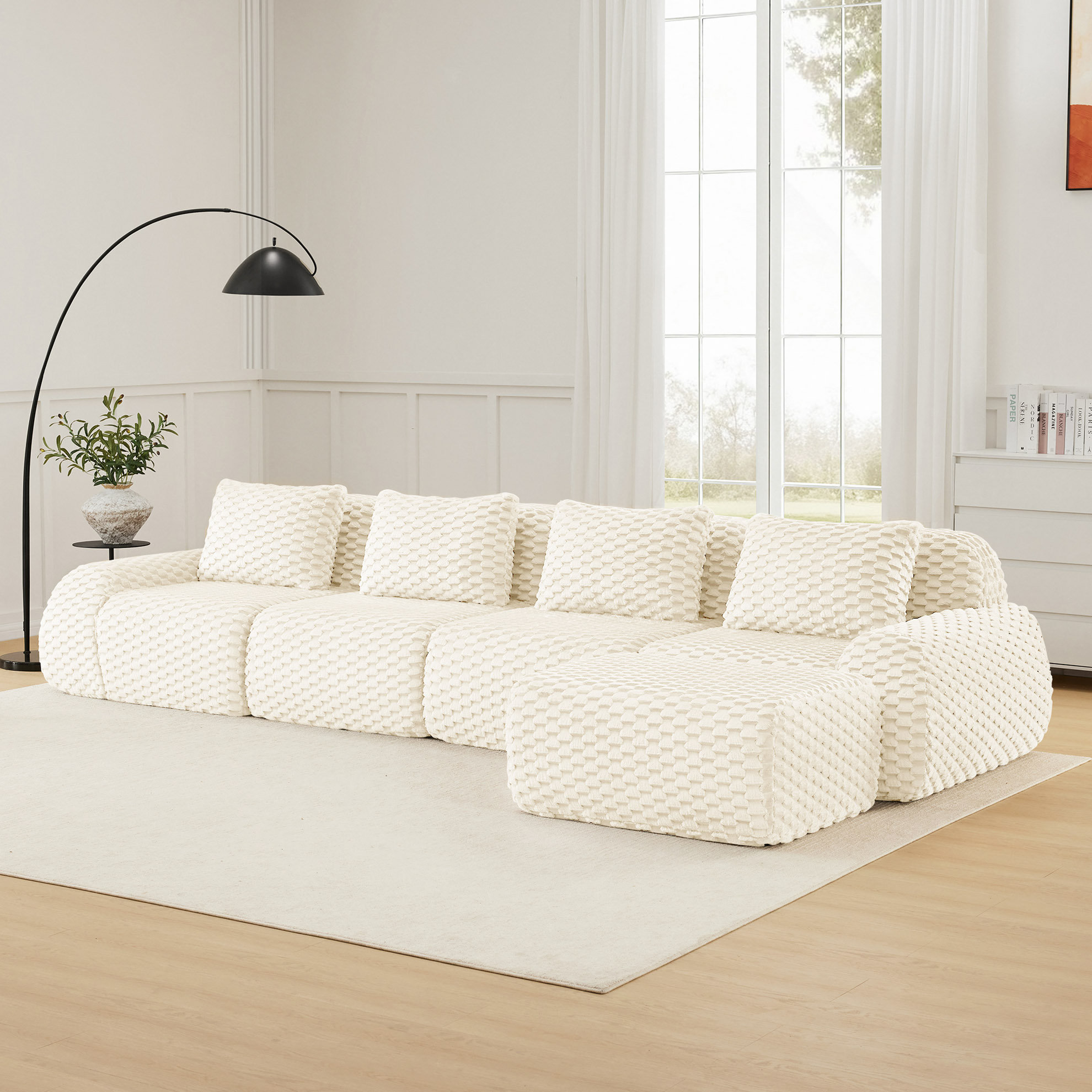 Brayden Studio® 146" L-Shaped Modular Sectional Sofa For Living Room ...