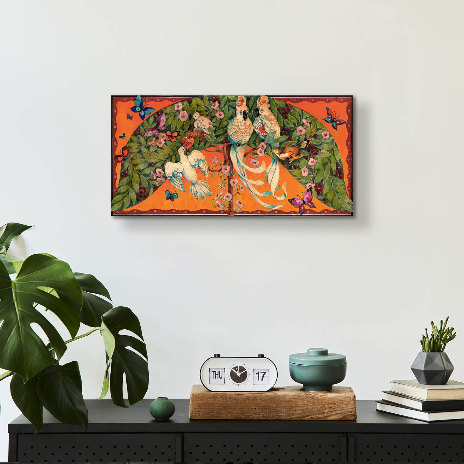 August Grove® 'Bird Valentine' by David Galchutt Acrylic Glass Wall Art ...