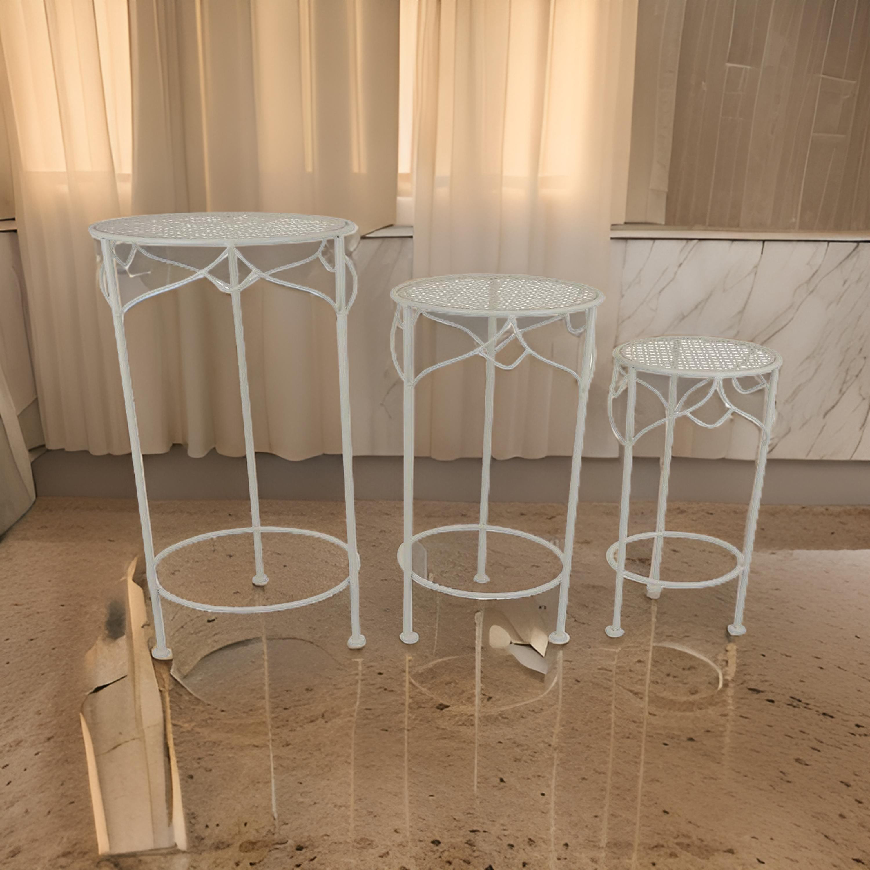 Red Barrel Studio Neima Nesting Plant Stand Set Of 3, Round Angled ...