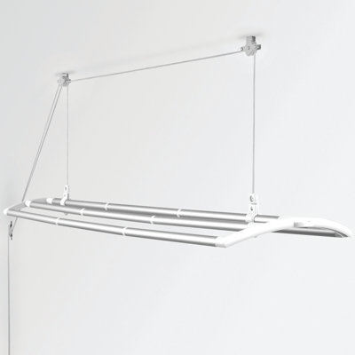 The New Clothesline Company Aluminum Ceiling Mounted Drying Rack ...