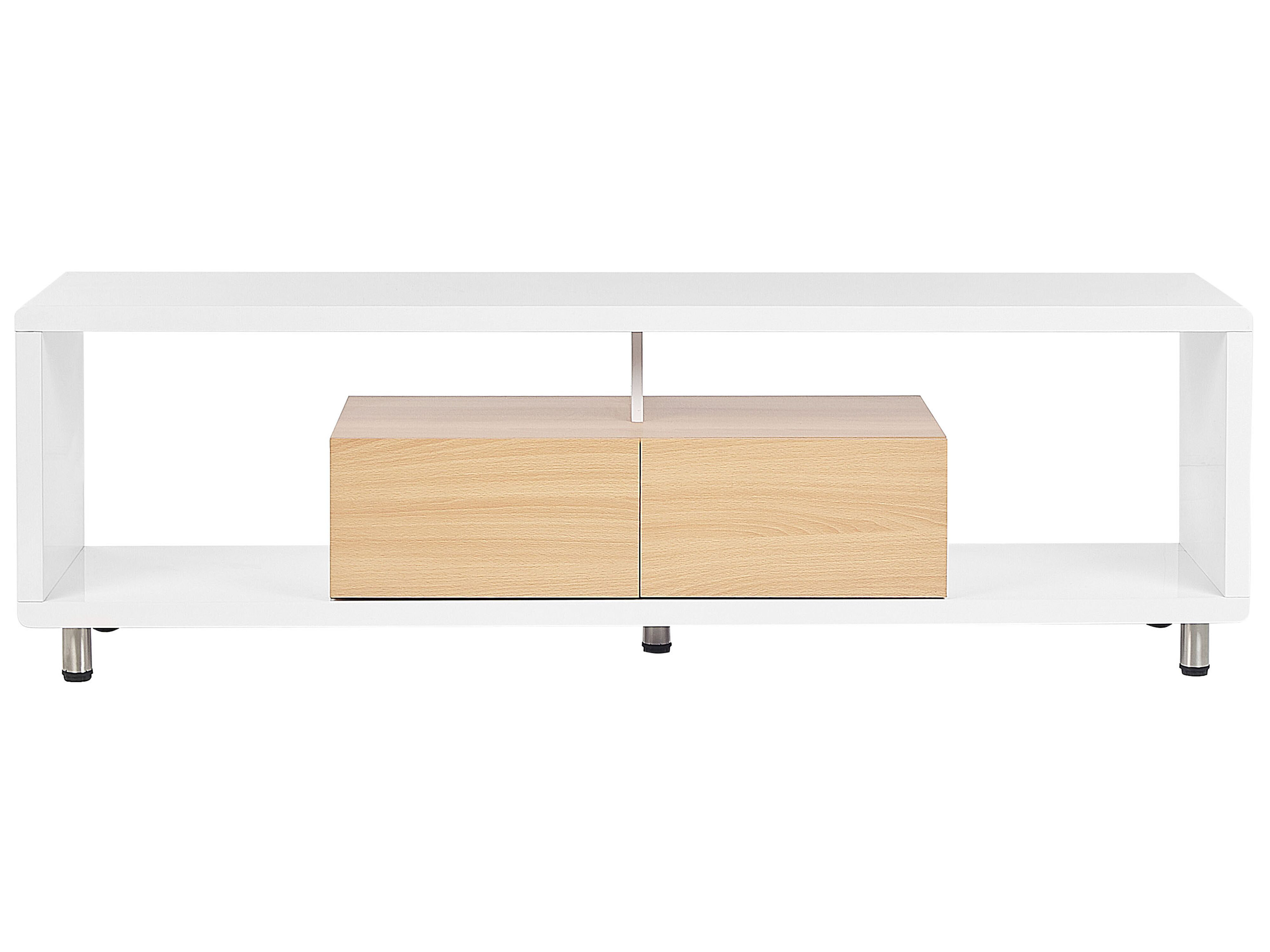 Brayden Studio TV Stand White And Light Wood KNOX | Wayfair.ie