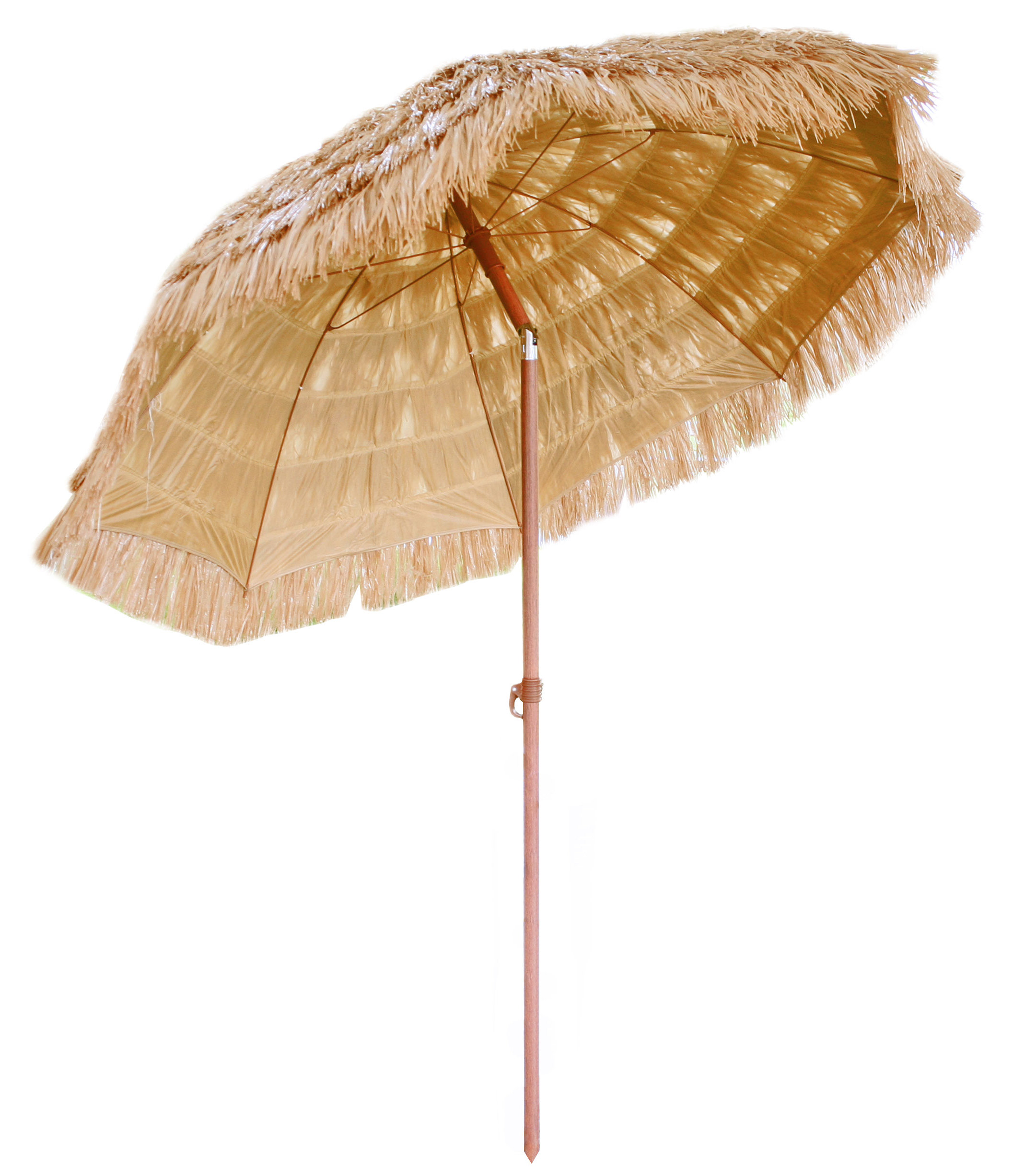 Backyard X-Scapes Natural Tiki Thatch Patio Umbrella Hawaiian Tilt ...