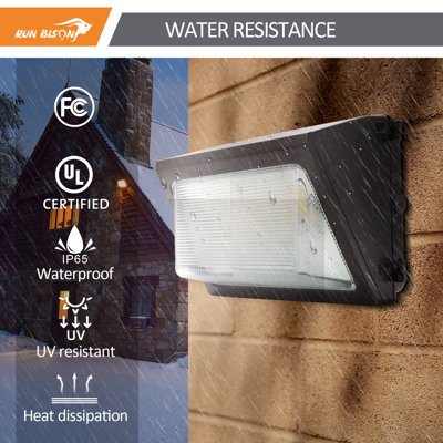 RUN BISON Outdoor LED Wall Pack Light | Wayfair