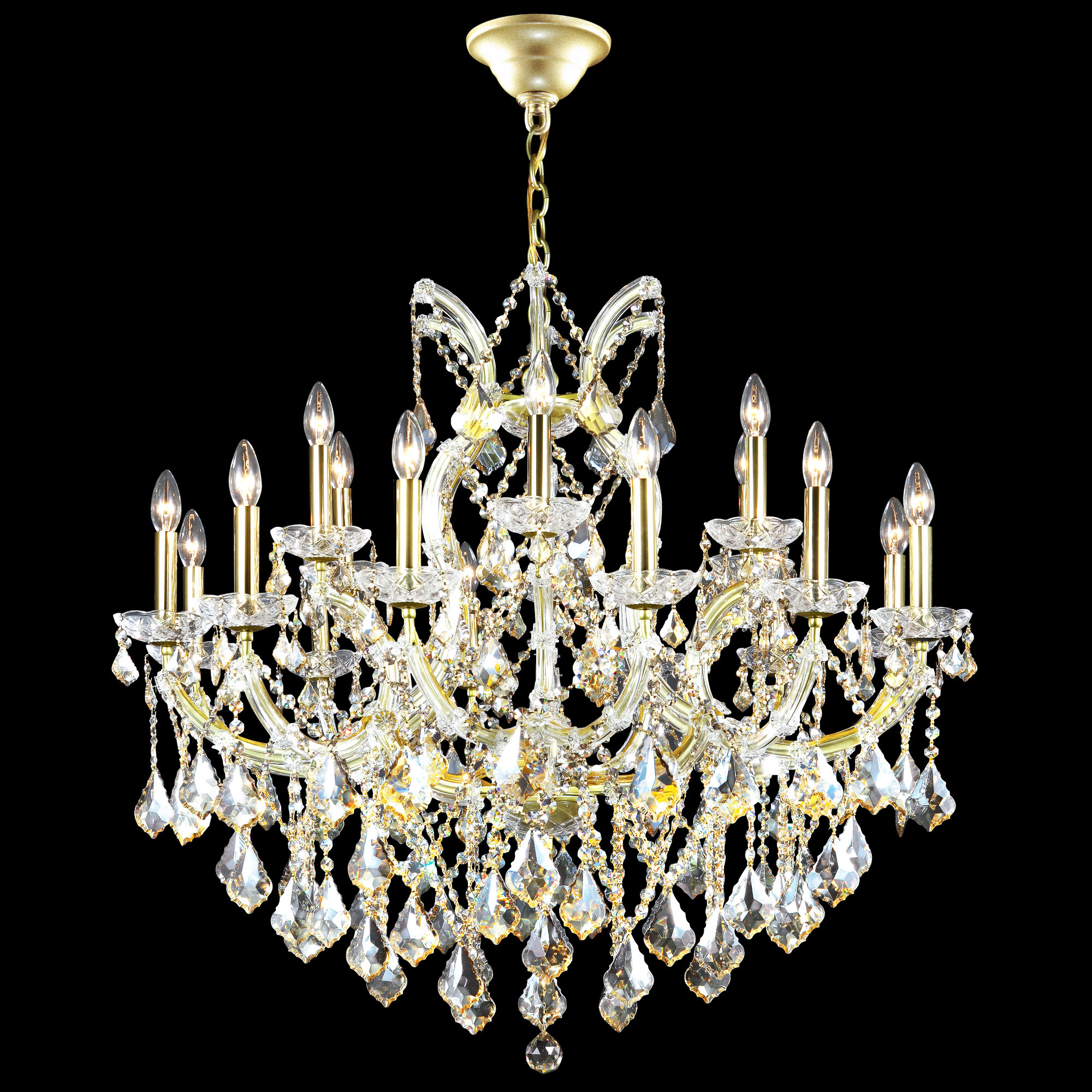 James R. Moder Maria Theresa 19 - Light Dimmable Tiered Chandelier ...