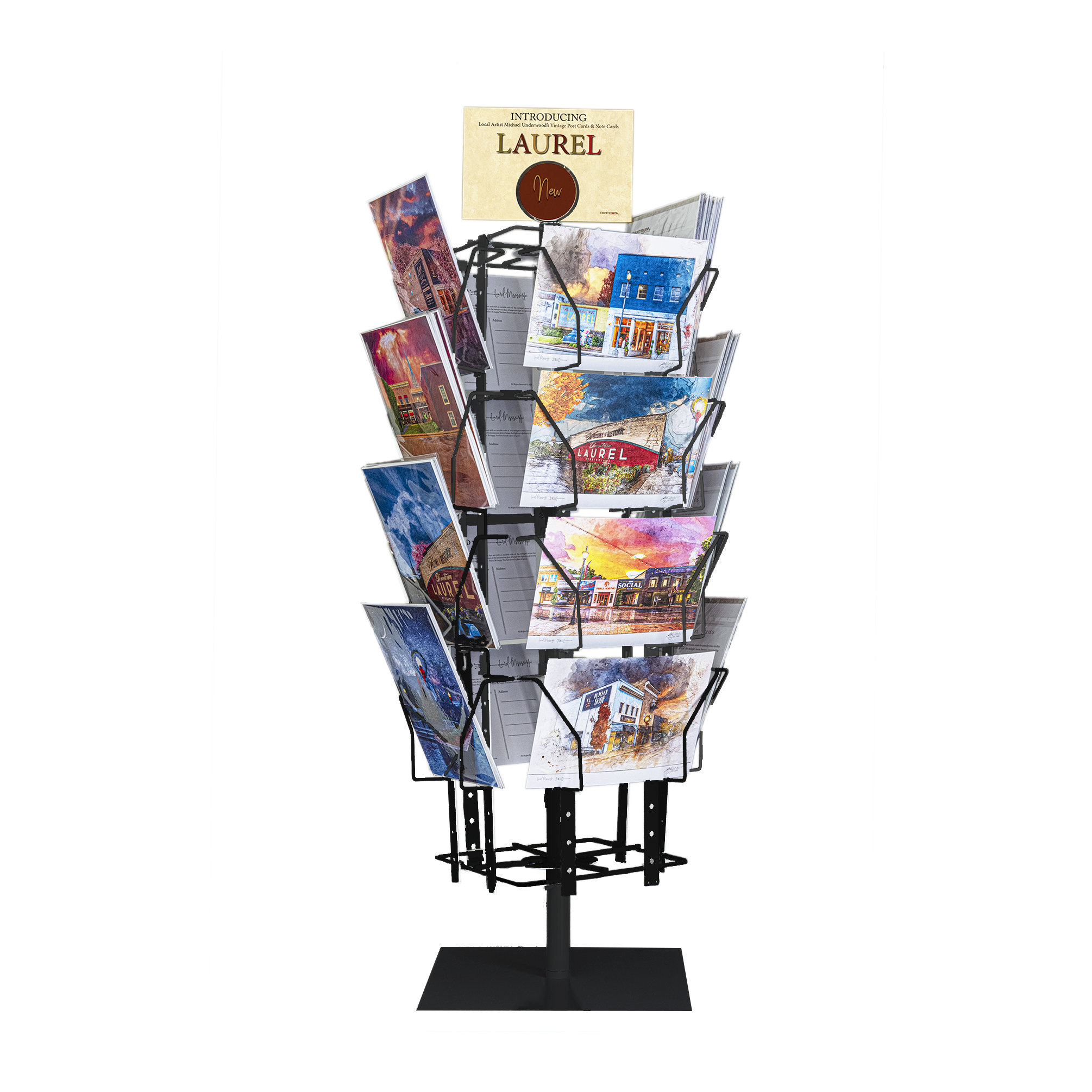 FixtureDisplays 16 Adjustable Pockets Display Rack, Greeting Post Card ...
