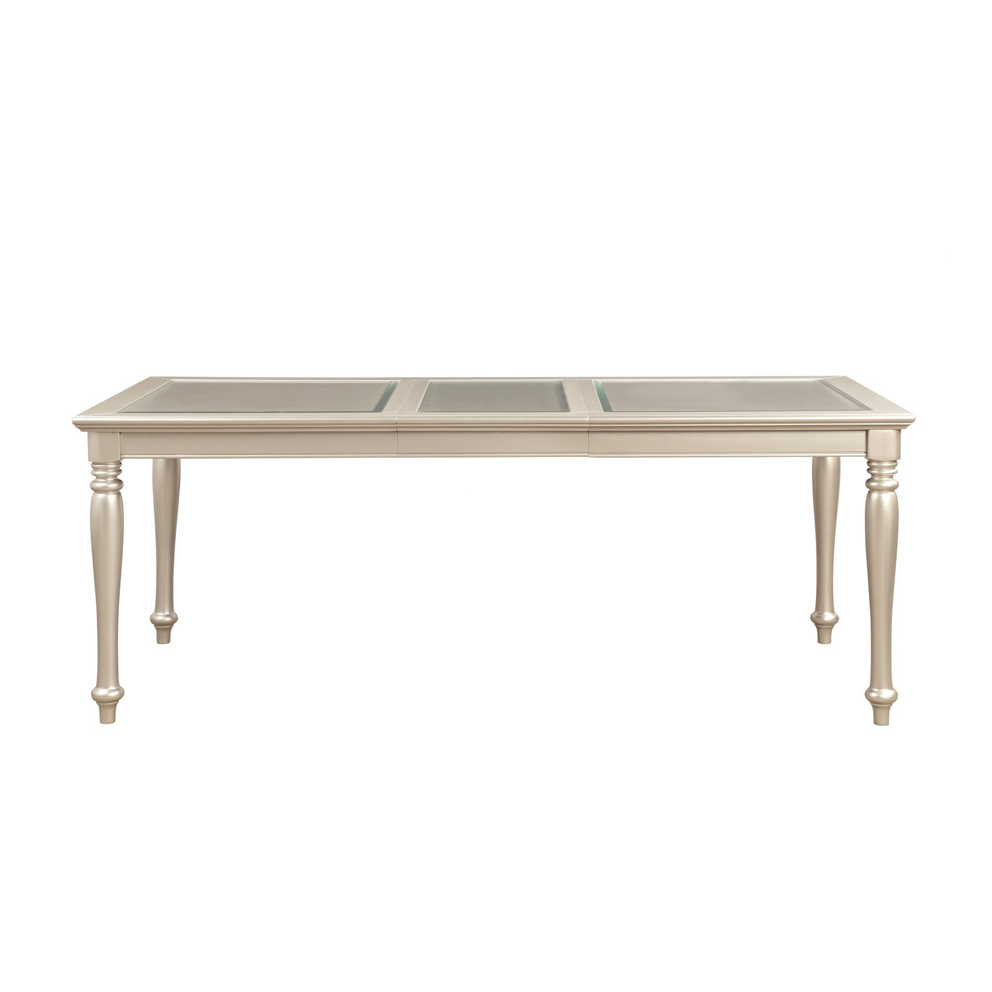 Rosdorf Park Traditional Design Silver Finish Dining Table 1pc ...