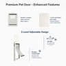DOOOLI Entry Door Slab With Frosted Glass & Magnetic Pet Door, Sound ...