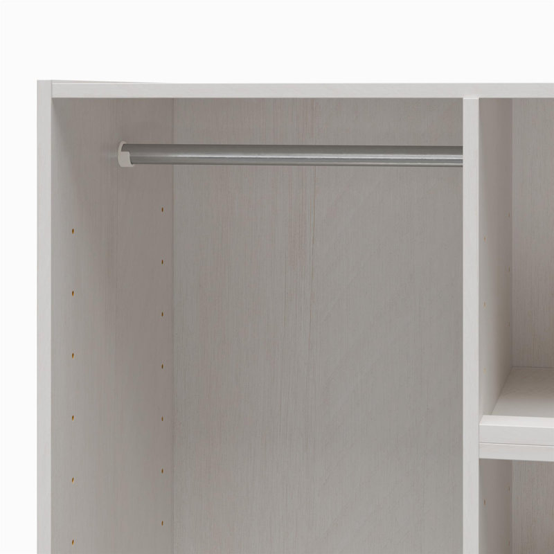 Ebern Designs Barbarella Modular Extra Wide Wardrobe With Open Shelves ...