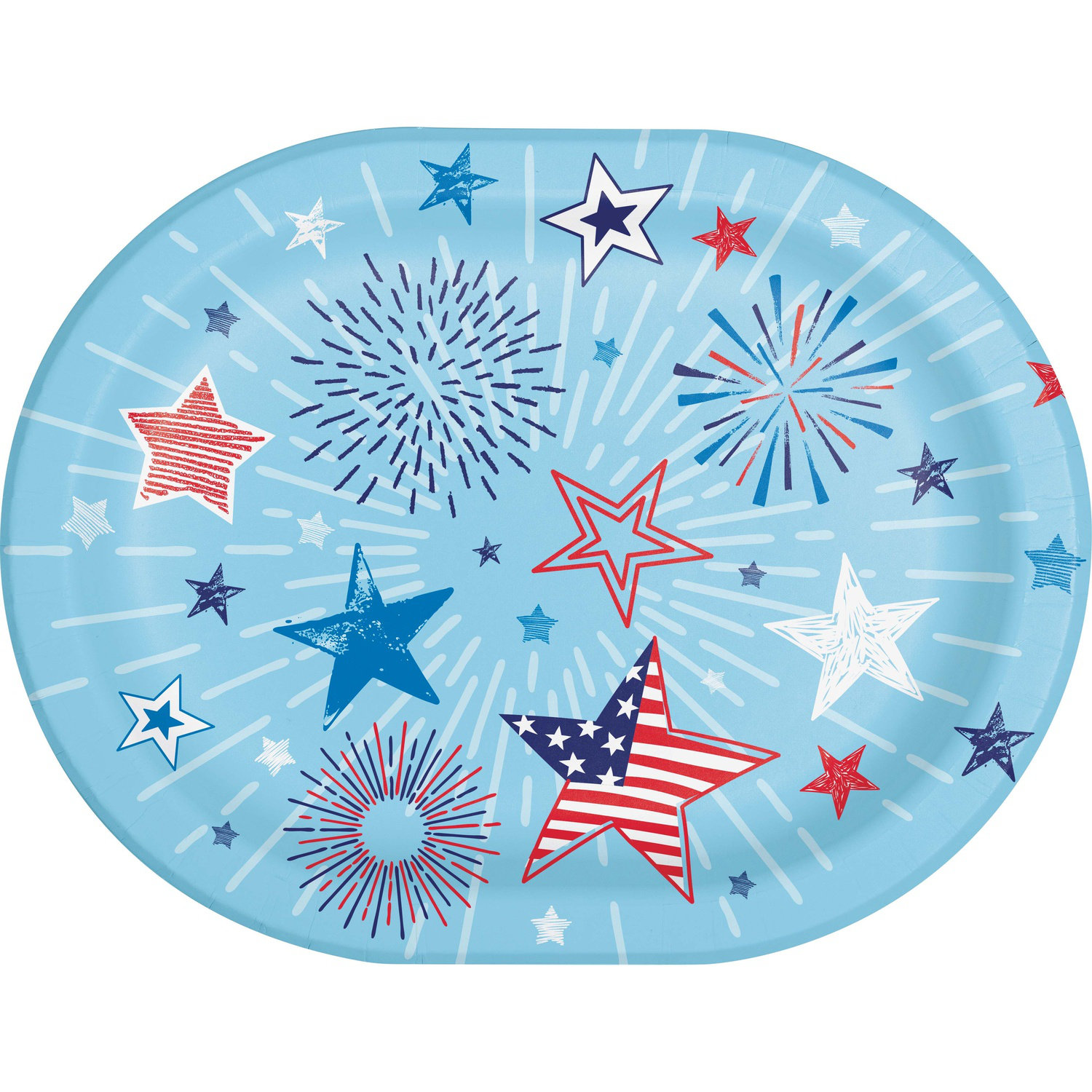 Creative Converting Patriotic Party Oval Paper Platters, 24 ct. | Wayfair