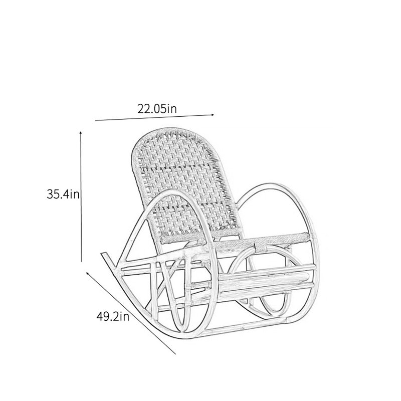 ChairVogue Pure Hand-woven Rocking Chair Solid Wood Rocking Chair | Wayfair