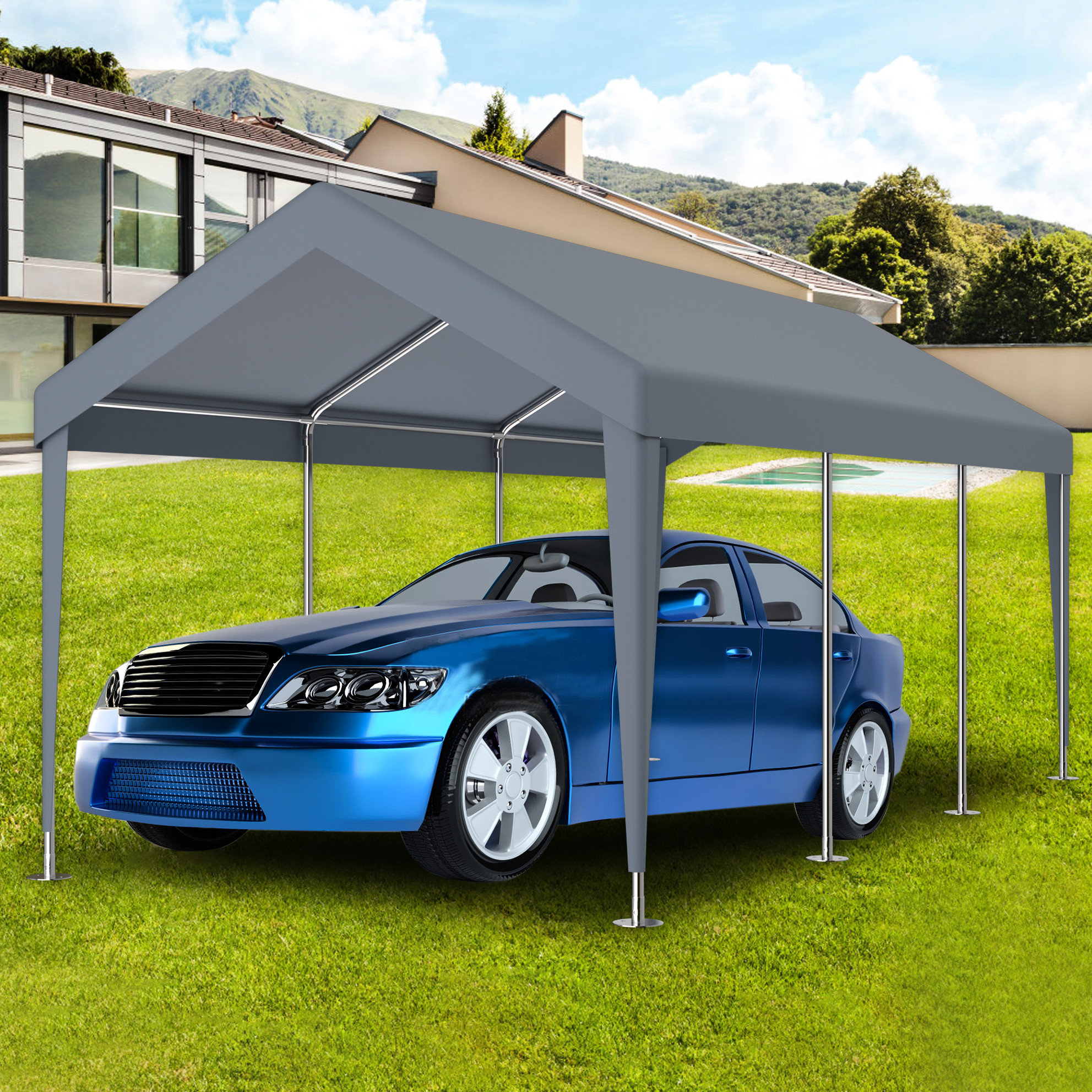 Crafted Palm 12X20ft Canopy Cover Replacement For Carport - Protected ...