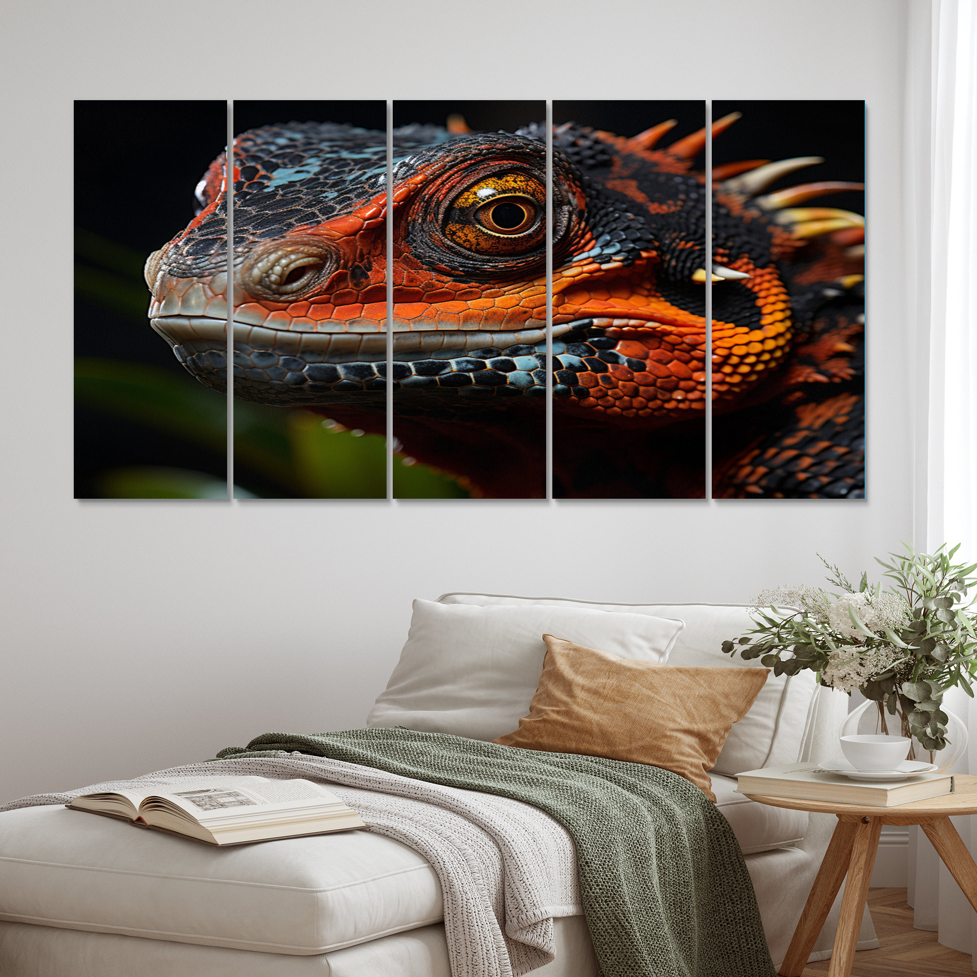 Ebern Designs Orange Reptile Amphibian Portrait - Animals Wall Art ...