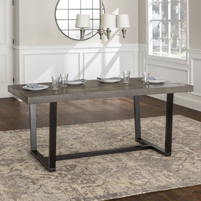 Union Rustic Amarapal Solid Wood Dining Table & Reviews | Wayfair
