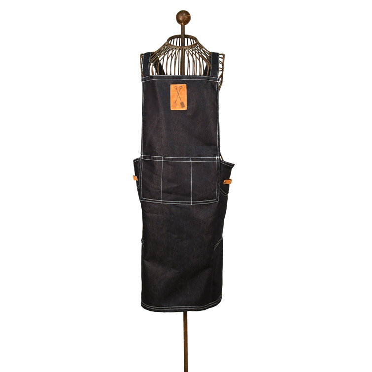 Symple Stuff Denim Cross Back Garden Apron | Wayfair.co.uk
