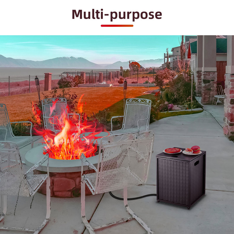 Yesurprise Propane Tank Cover Table, 20 Lbs Propane Tank Storage Box ...