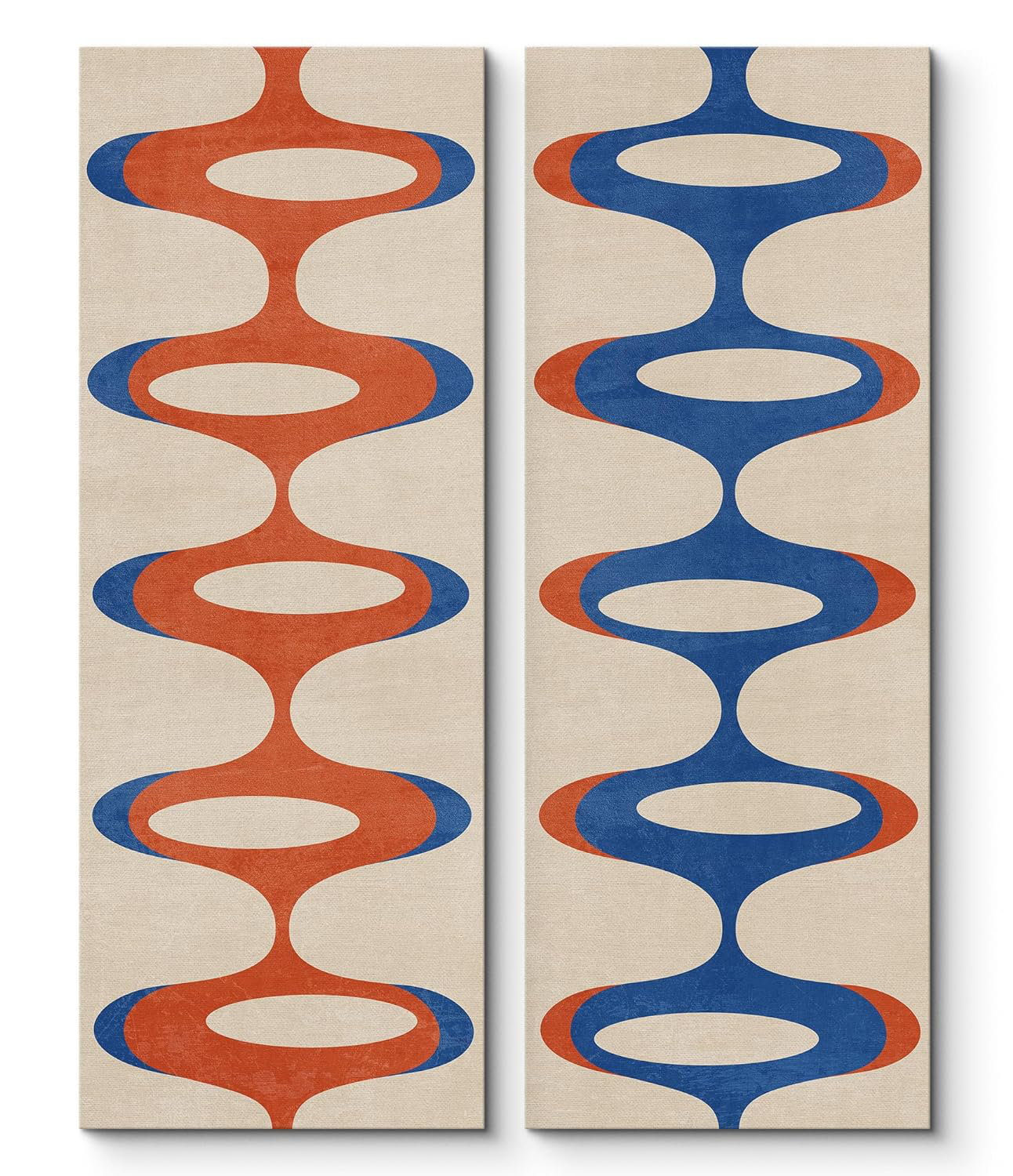 IDEA4WALL Polygon Collage On Canvas 2 Pieces Print | Wayfair