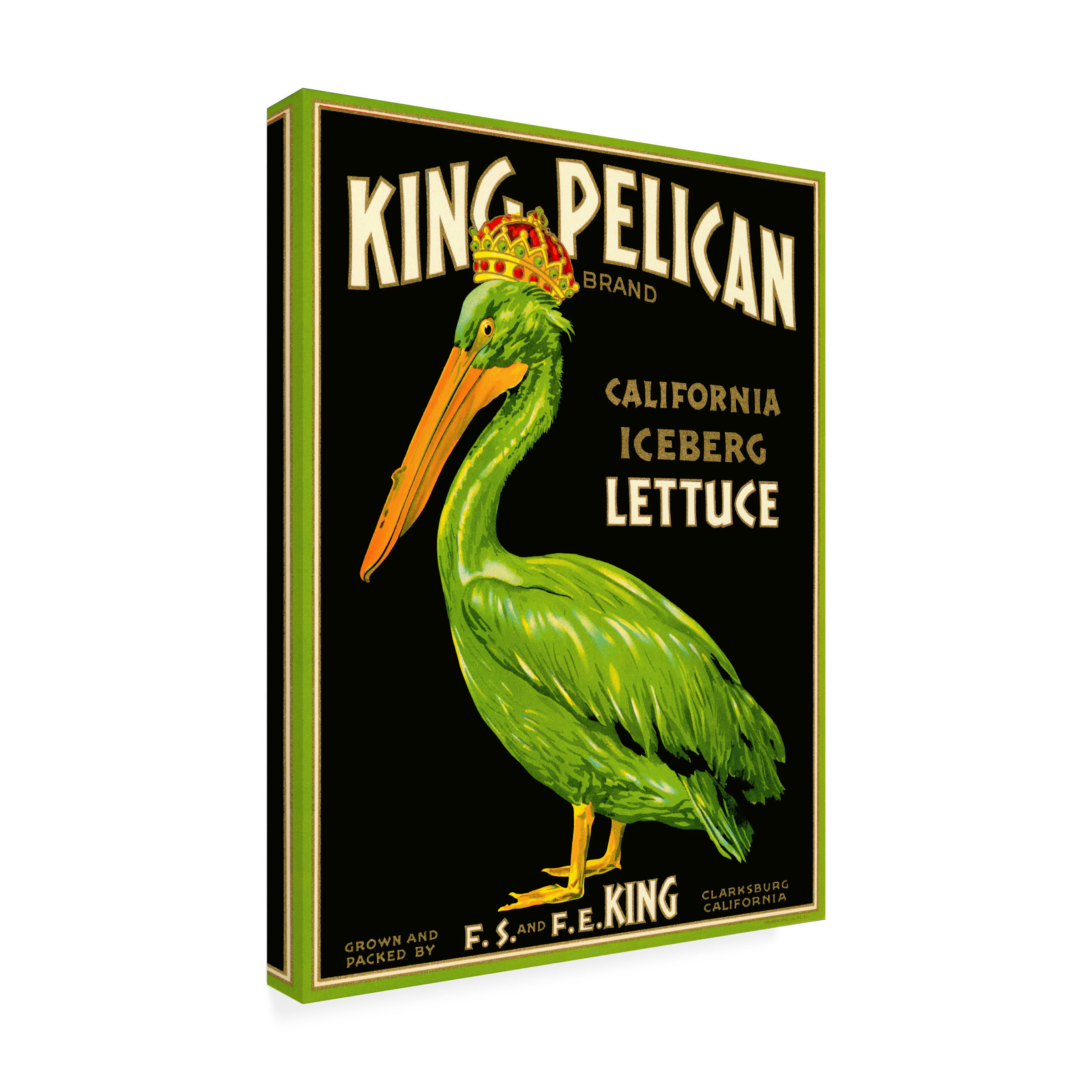 August Grove Print Collection 'King Pelican Brand Lettuce' Canvas Art ...