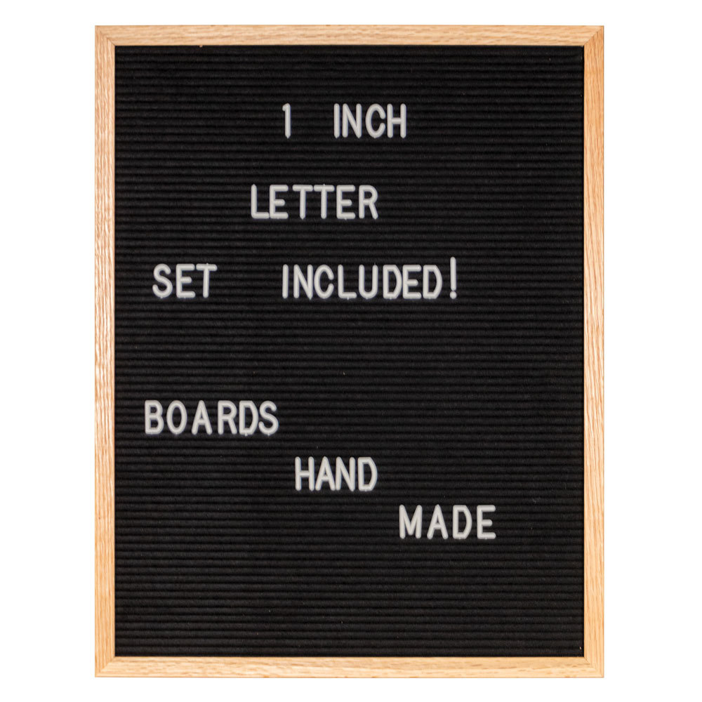 United Visual Products Black Felt 16X20 Letterboard With Wood Frame ...