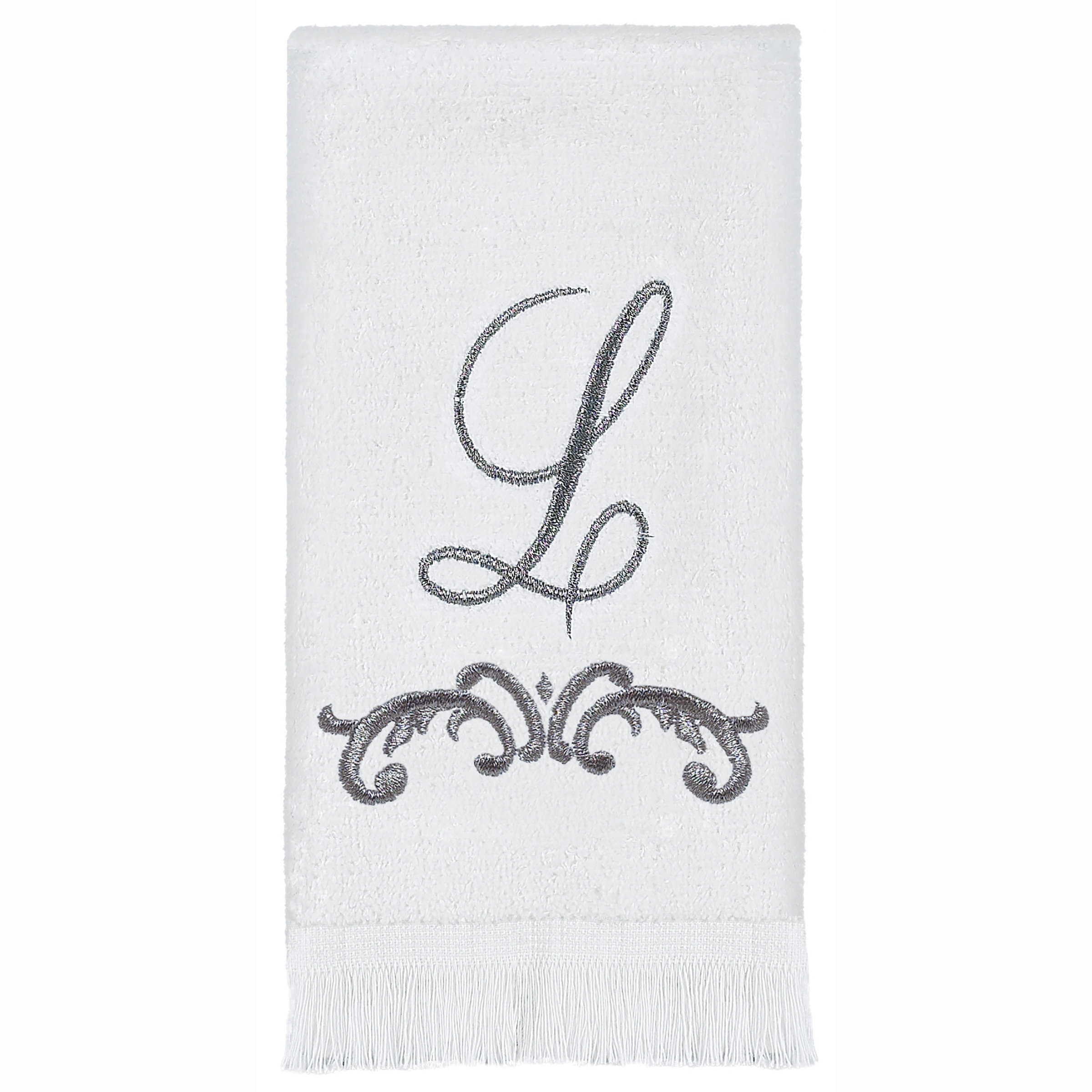 Avanti Linens Scroll Mono Fingertip Towel L | Wayfair
