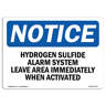 SignMission Hydrogen Sulfide Alarm System Leave Area Sign | Wayfair