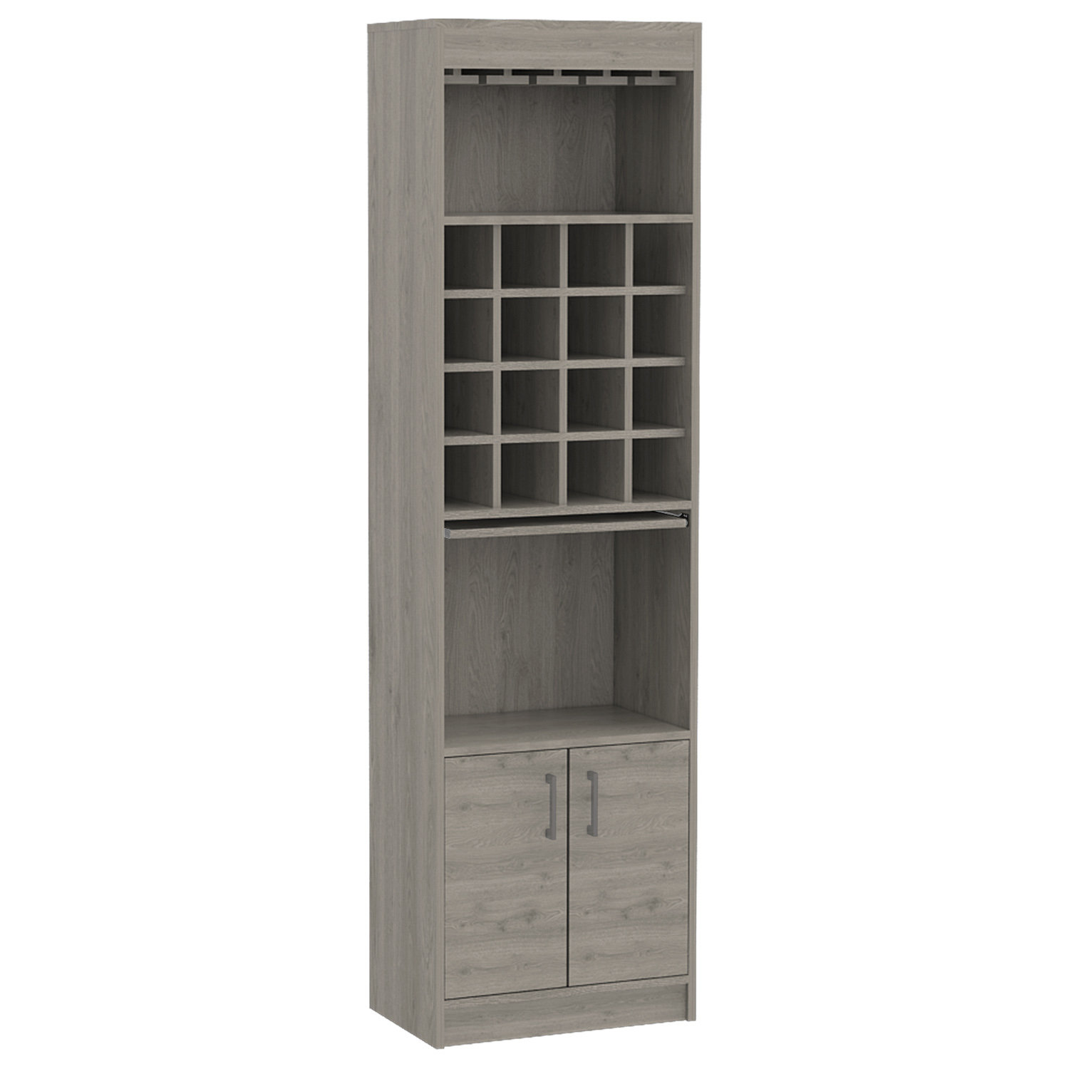 Ebern Designs Kava 71" Tall Bar Cabinet with 16 Cubbies, Shelf ...