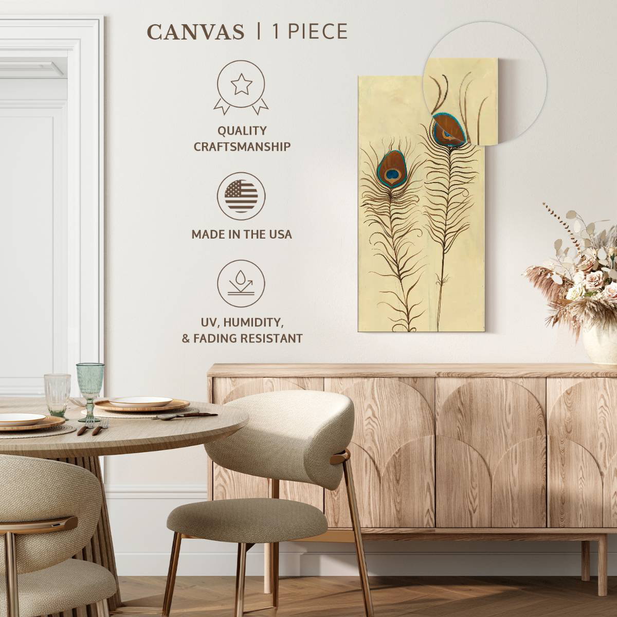 Winston Porter Peacock Feathers Neutral | Wayfair