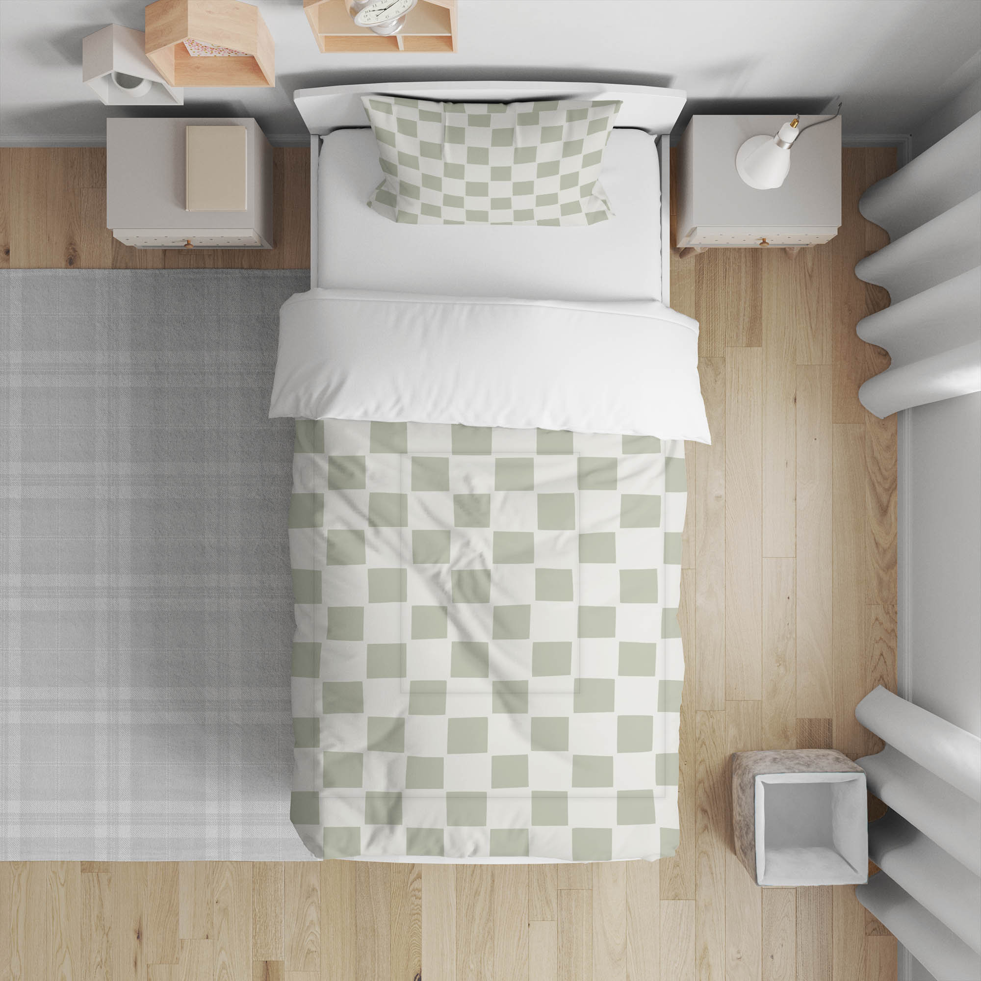 Christopher's Corner Checkered Comforter Set | Wayfair